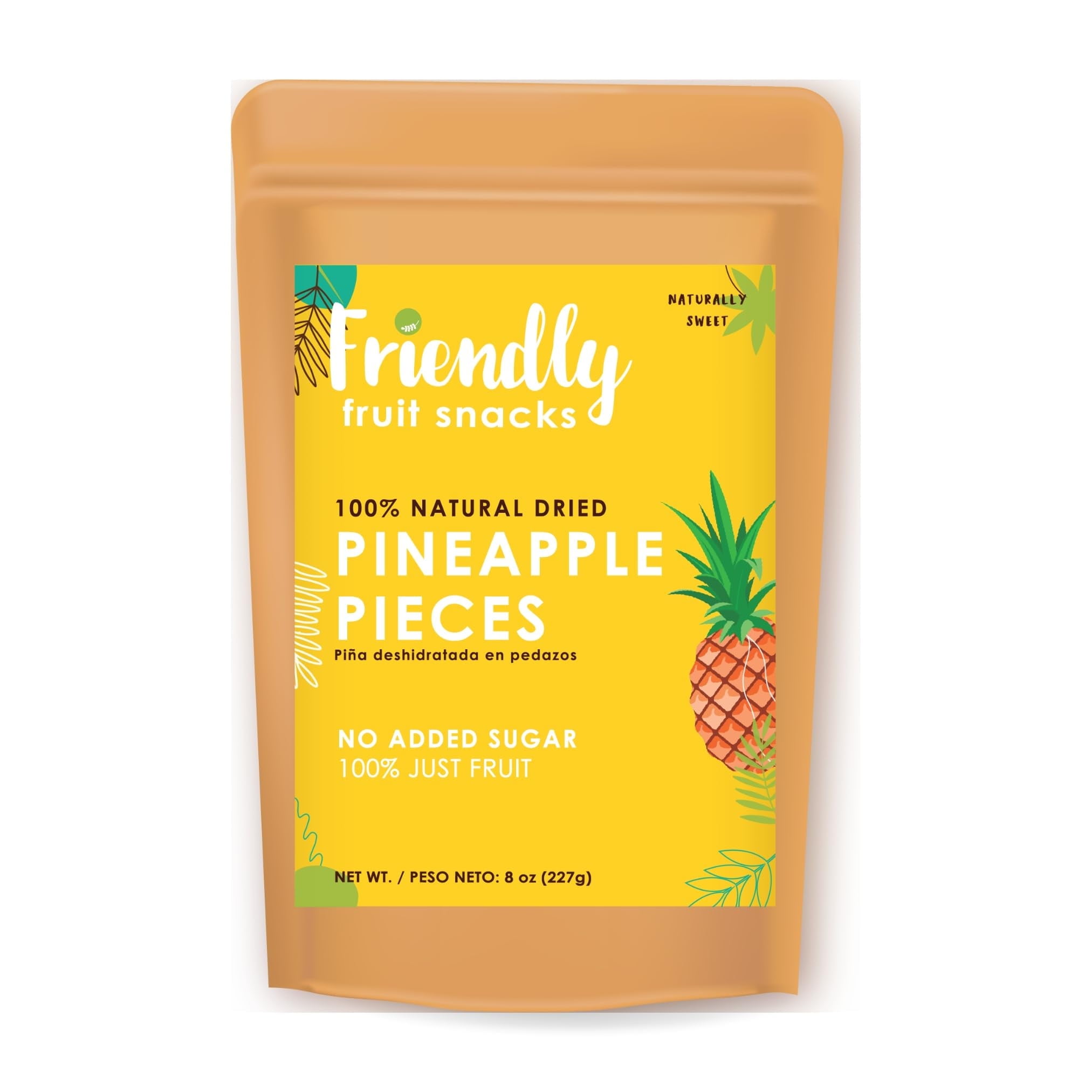 Friendly | Healthy Dried Pineapple Snack | 8 ounces | Natural Dried ...