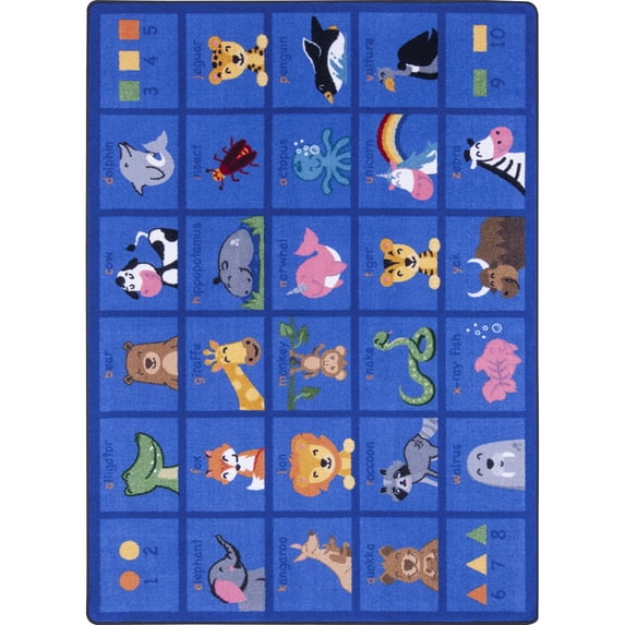 Friendly Phonics Animals 10'9" x 13'2" Area Rug in Color French ...