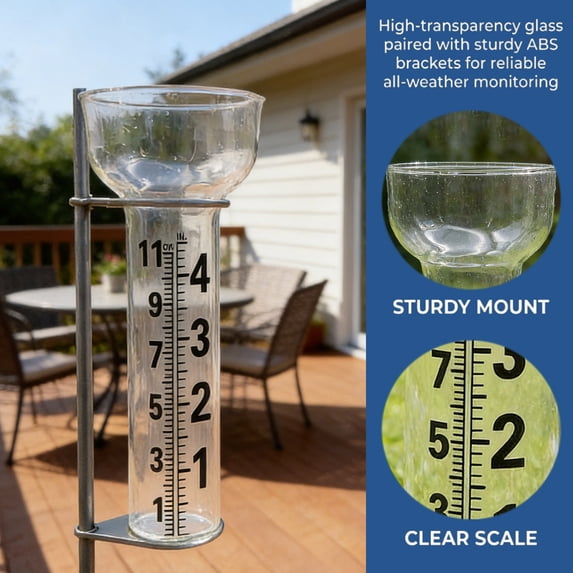 Friendly With High Borosilicate Glass Rain Gauge Test Tube Glass Cup ...