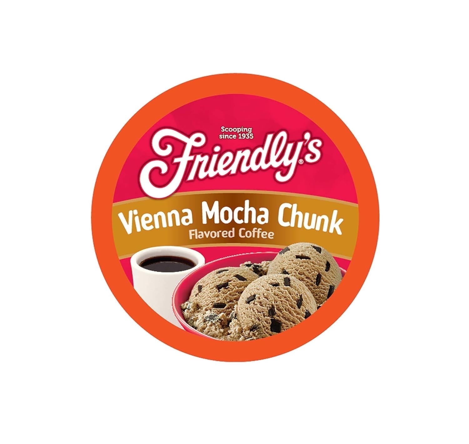 Friendly's Delicious Flavor Vienna Mocha Chunk Ice Cream Coffee Pods ...