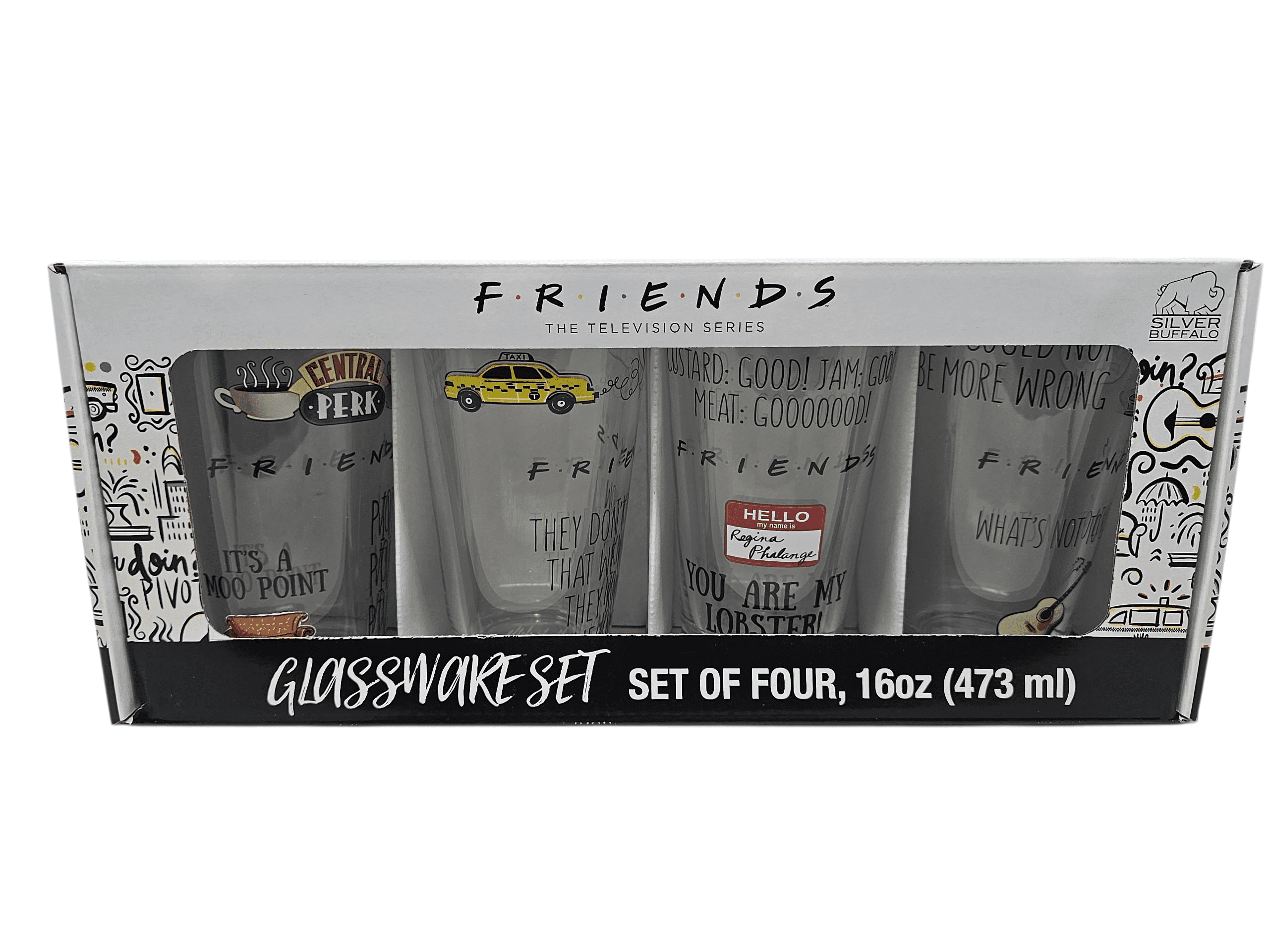 Friends 16oz 4 Pack Glassware Set - Walmart.com