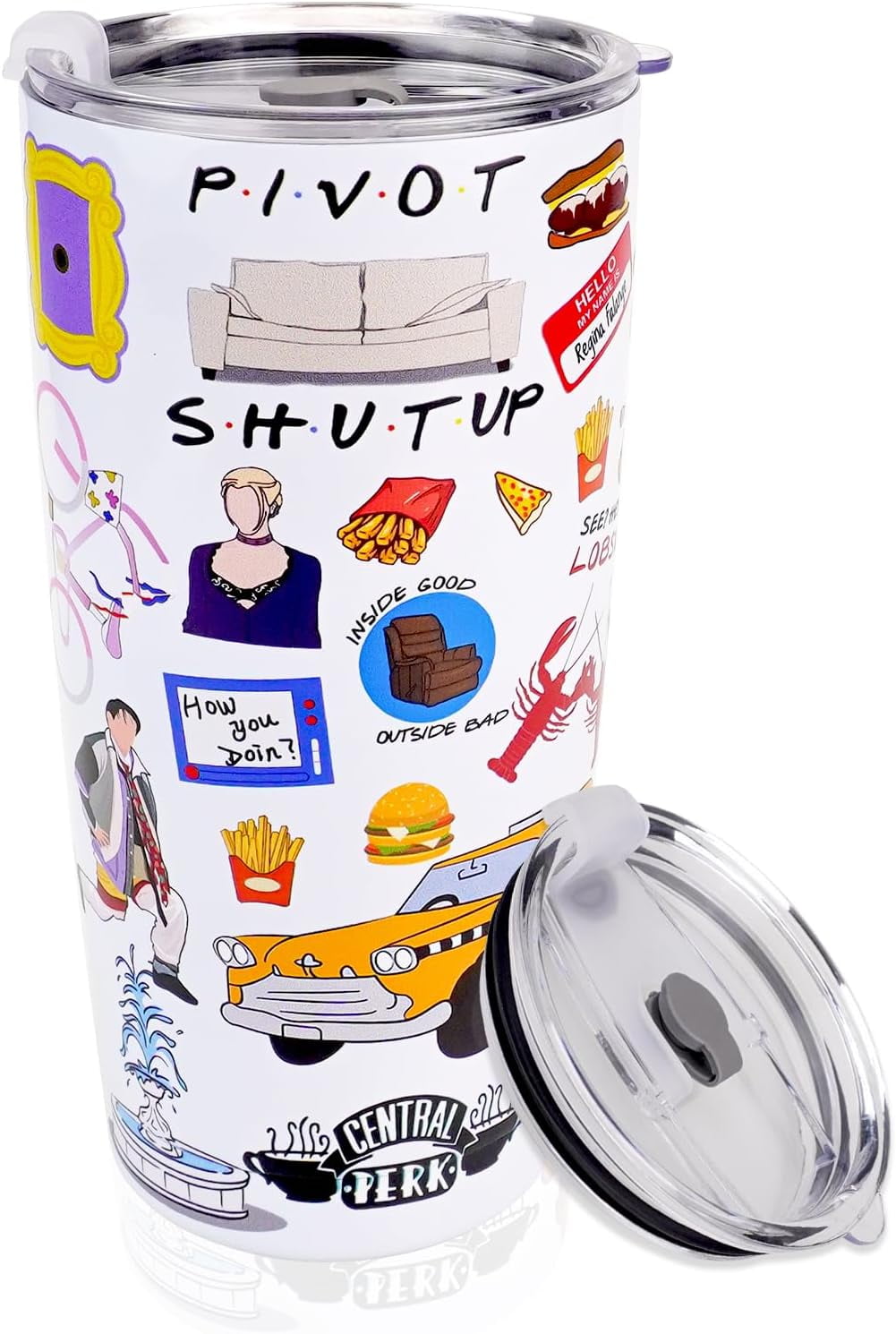 Friends 20 oz Stainless Steel Tumbler with Lids,Friends TV Show ...