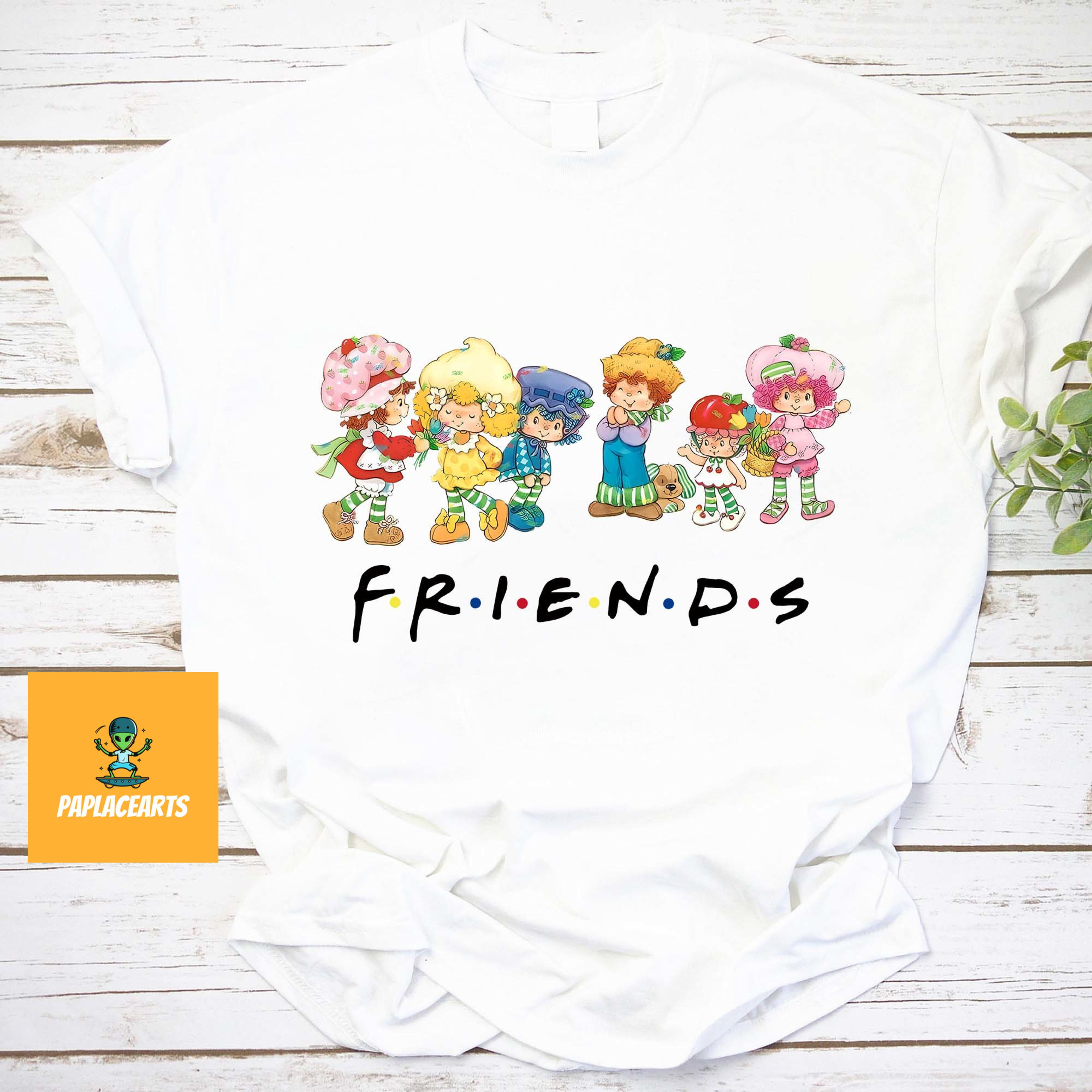 Friends 80s Cartoon TShirt, Strawberry Character T-Shirt, Strawberry ...