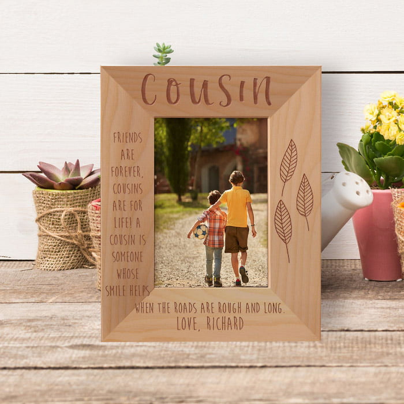 Friends Are Forever Cousins Are For Life Personalized Wooden Frame 3 1/ ...