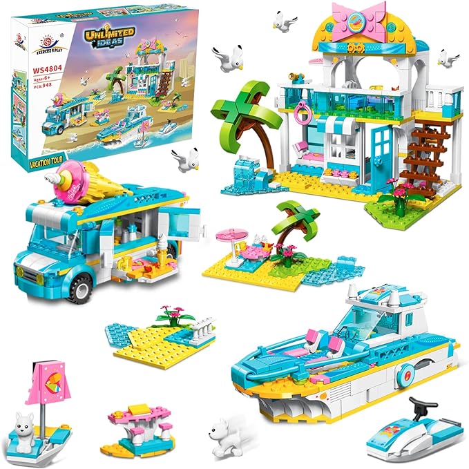 LEGO Friends Mia's Camper Van 41339 Building Set (488 Pieces) - Walmart.com