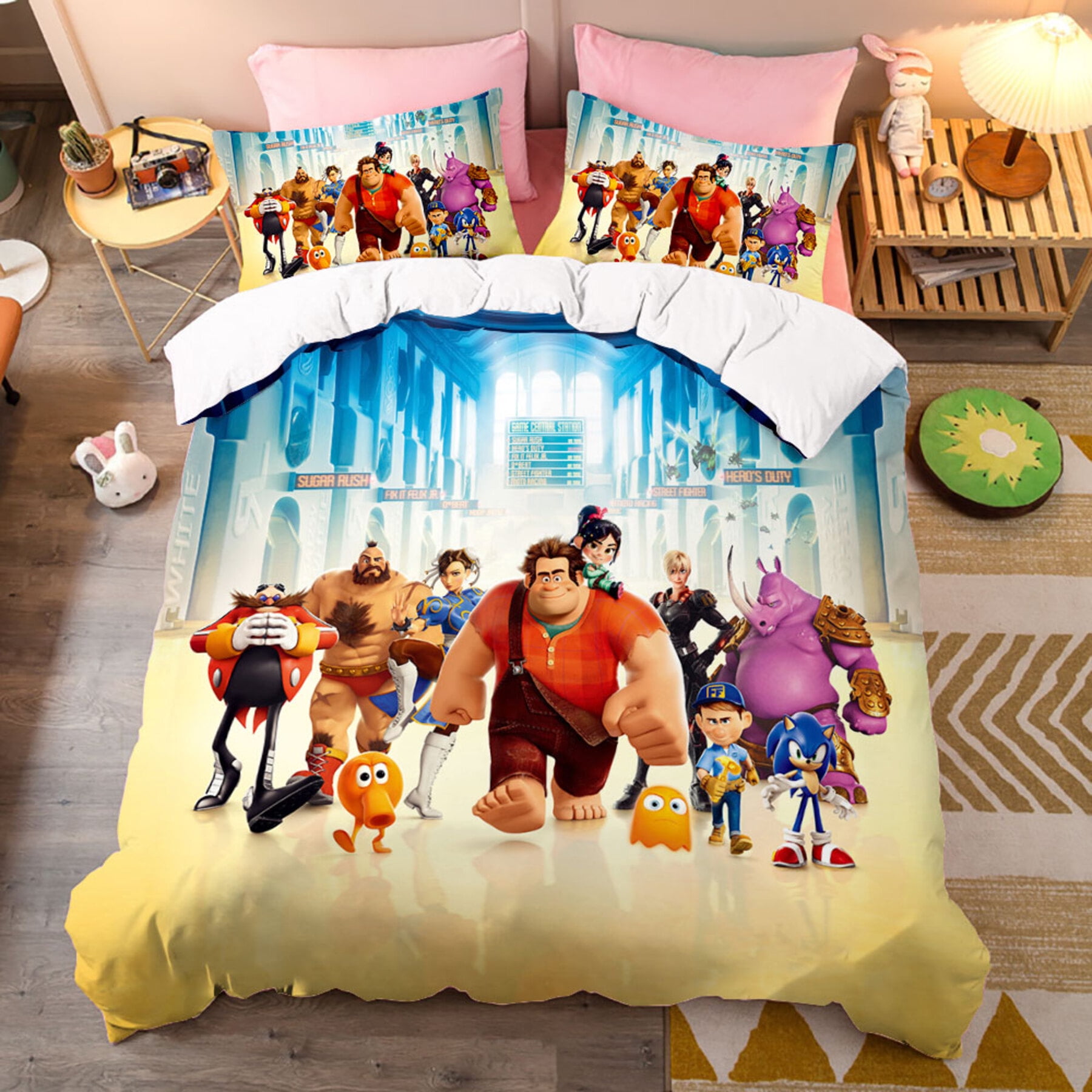 Friends Bedding Set Colorful Duvet Cover with Chun-Li & More Fun ...