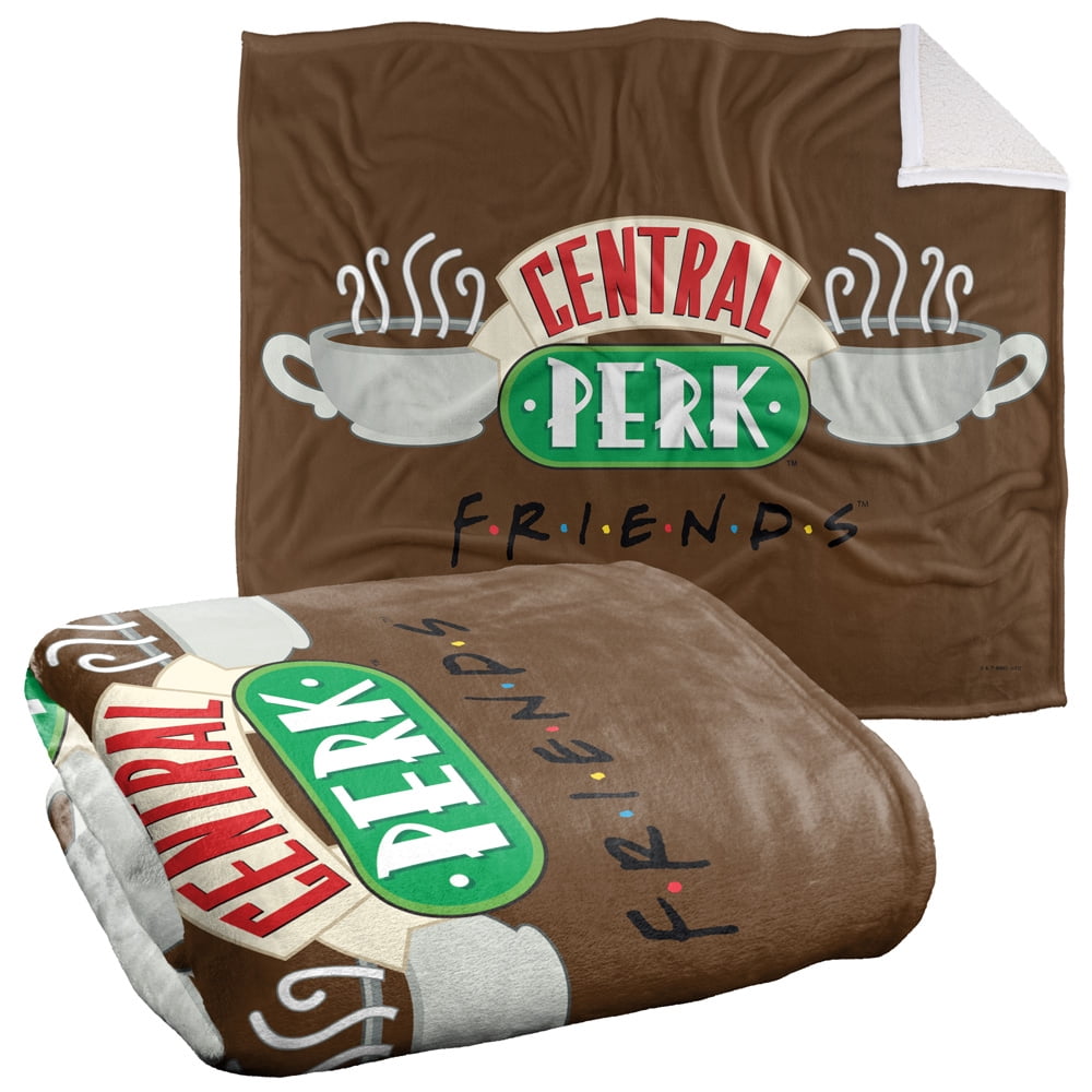 Friends Blanket, 50"x60", Friends Central Perk Silky Touch Sherpa Back ...