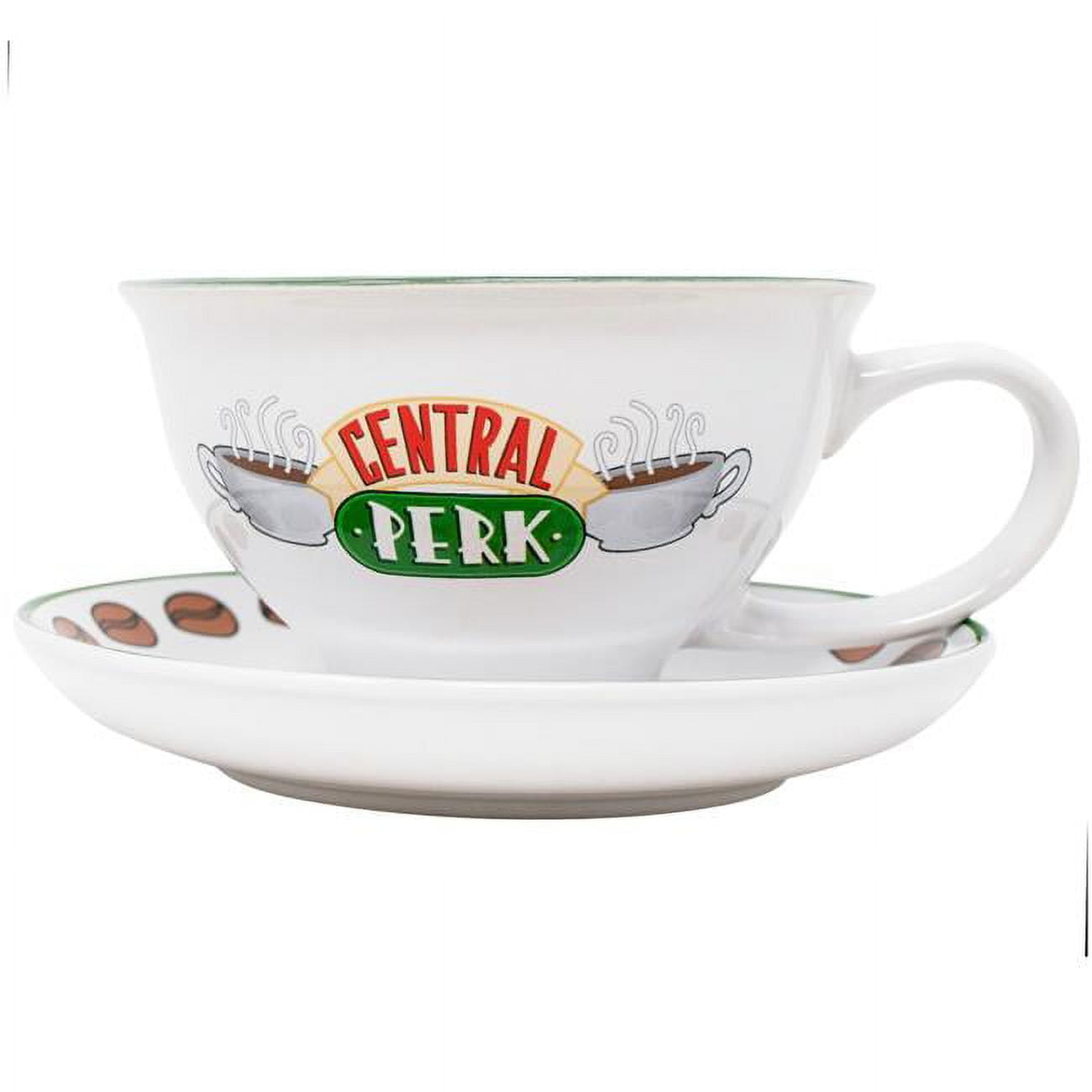 Friends Central Perk 12oz Ceramic Tea Cup and Saucer Set - Walmart.com