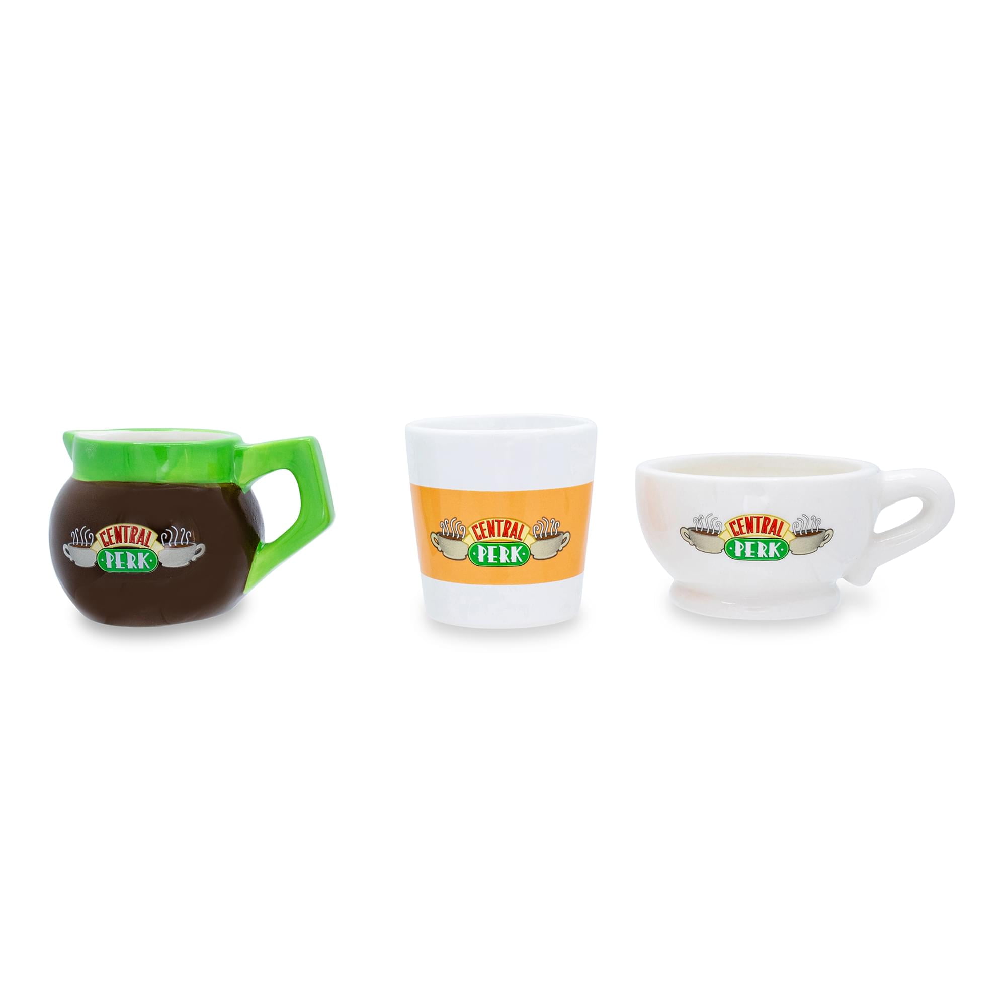 Friends Central Perk 4-Ounce Sculpted Ceramic Mini Cups | Set of 3 ...
