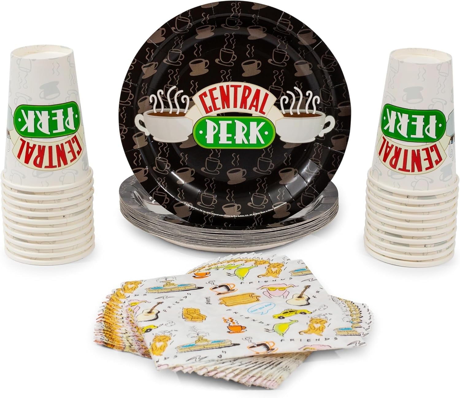 Friends Central Perk 60-Piece Party Supplies - Birthday Themed TV Show ...
