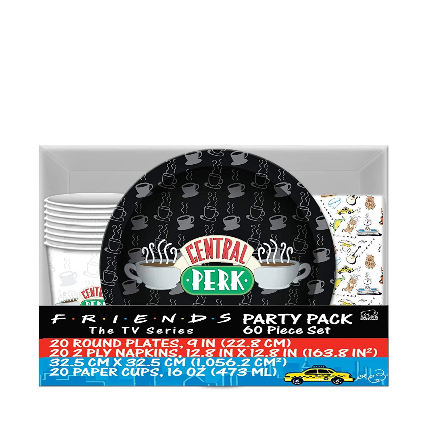 Friends Central Perk Logo Party Supplies, Party Pack Paper Plates Cups ...