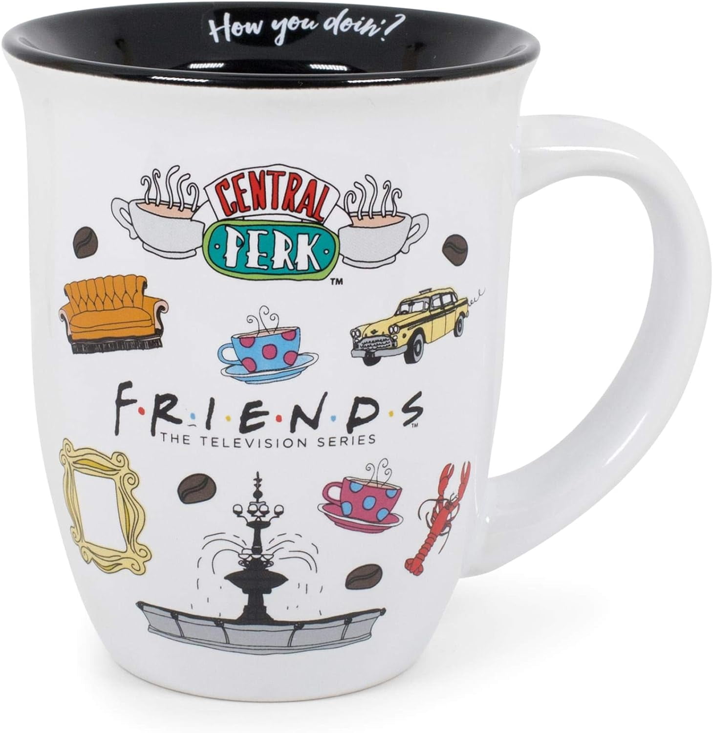 Friends Central Perk Logo Wide Rim Ceramic Mug, 16 Ounces - Walmart.com