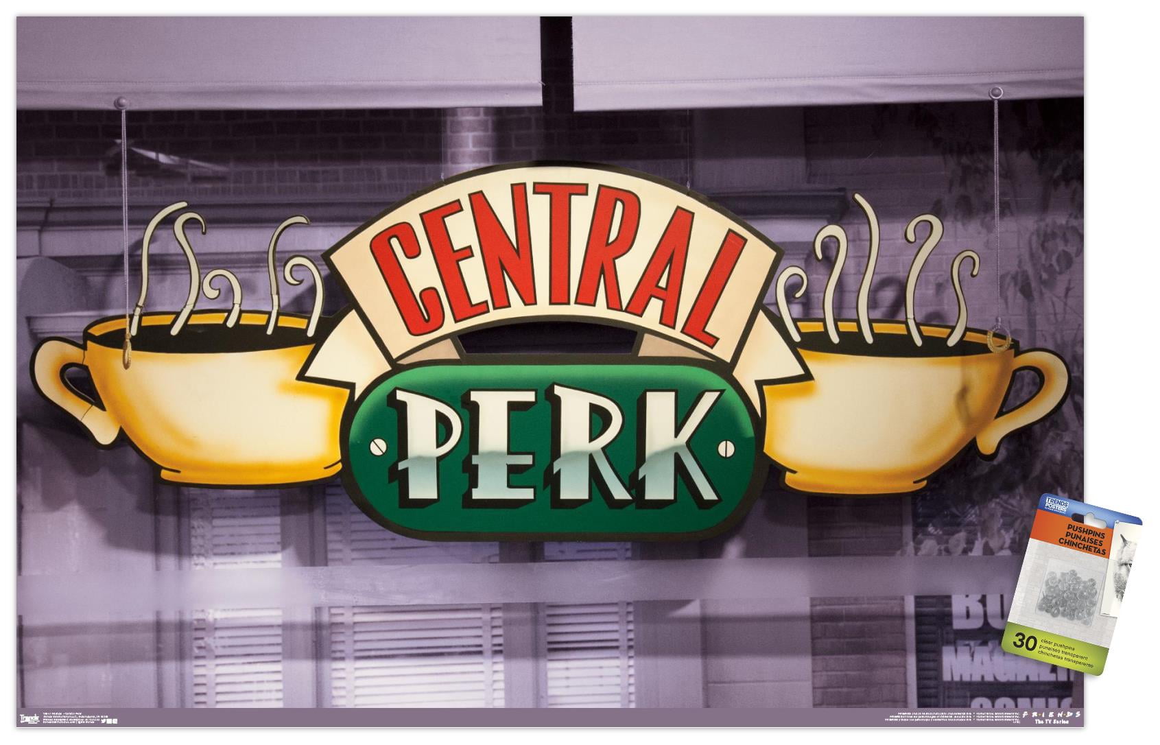 Friends - Central Perk Wall Poster with Push Pins, 22.375" x 34 ...
