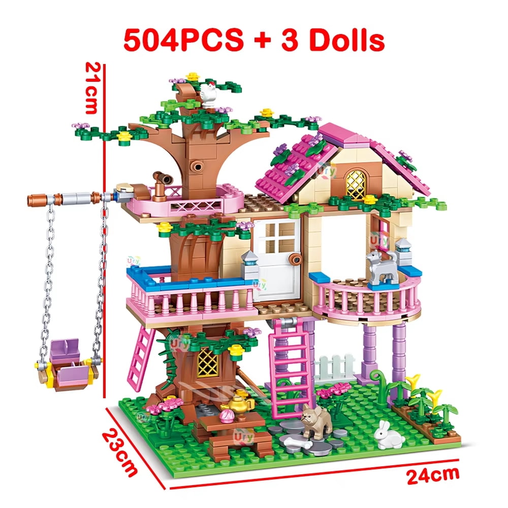Friends City Tree House Summer Holiday Villa Castle Building Blocks ...