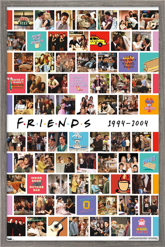 Friends - Collage Wall Poster, 22.375" x 34", Framed - Walmart.com