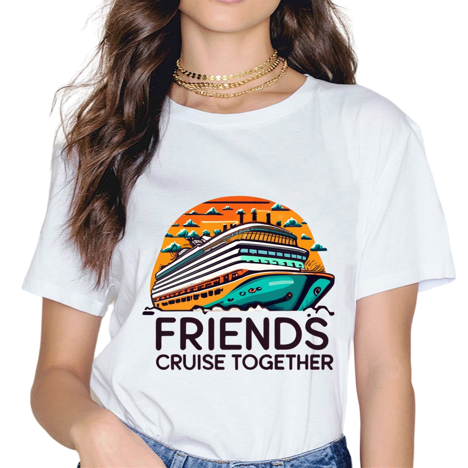 Friends Cruise 2024 Cruising Together Friends Matching Squad T-Shirt ...
