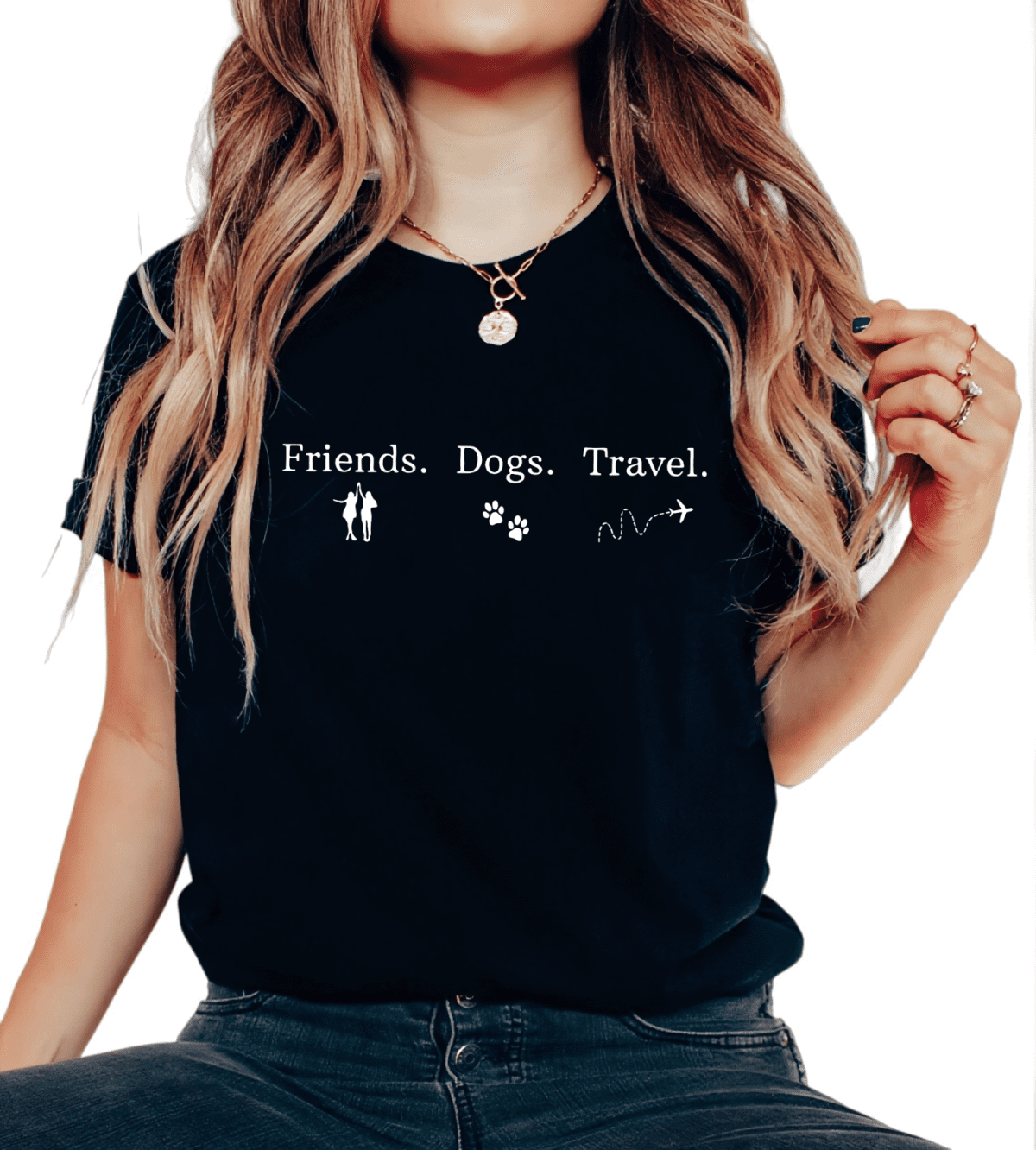 Friends. Dogs. Travel. Pet-Friendly Trip Print Graphic Tees BFF Pet ...