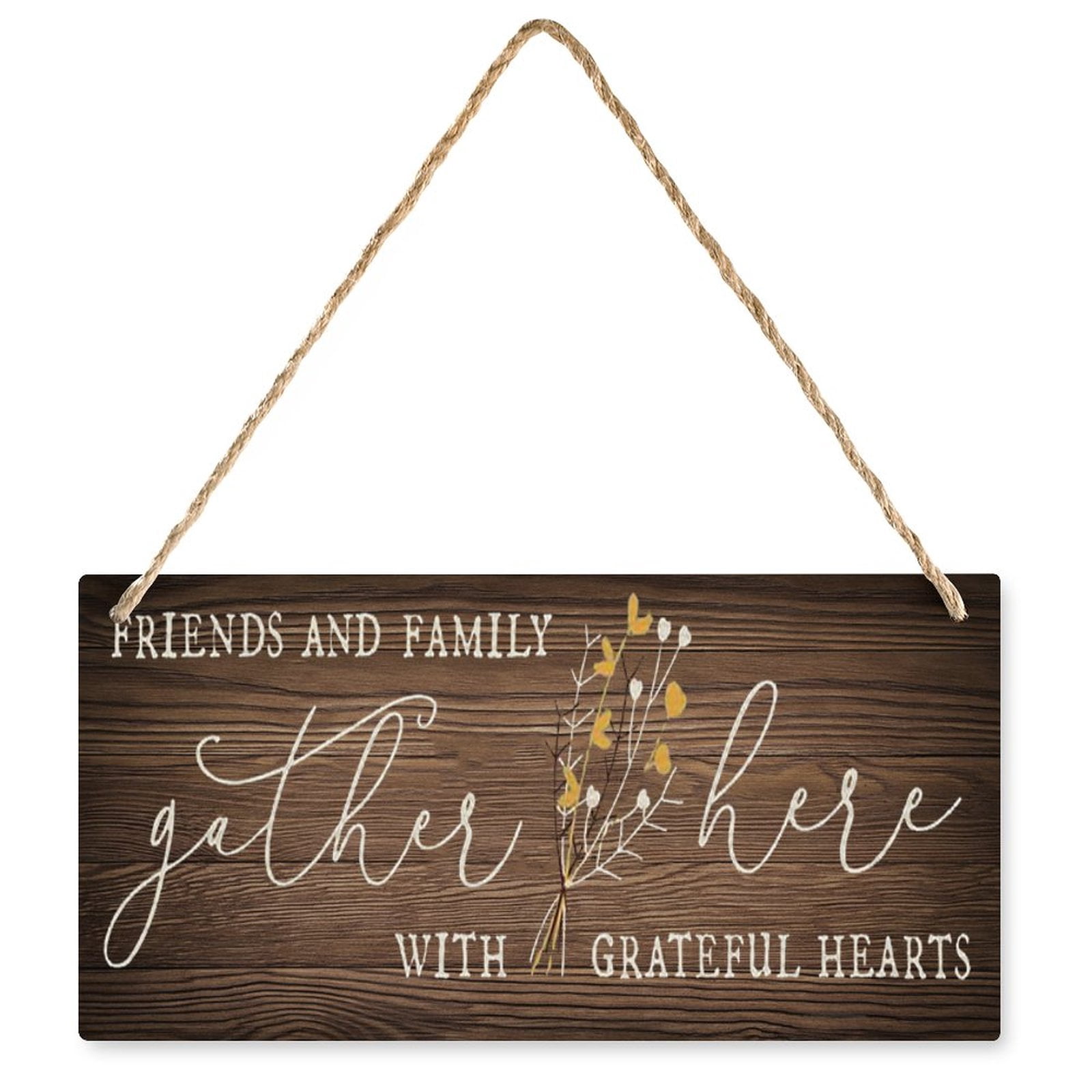 Friends & Family Gather Here With Grateful Hearts - Fall Wood Sign ...