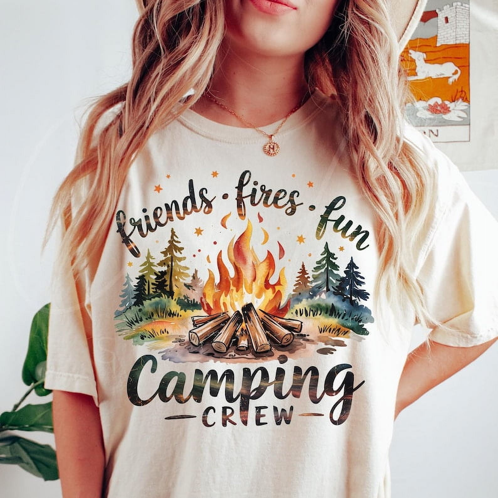 Friends Fires Fun Camping T-shirt, Camping Crew Shirt, Camper Shirt ...