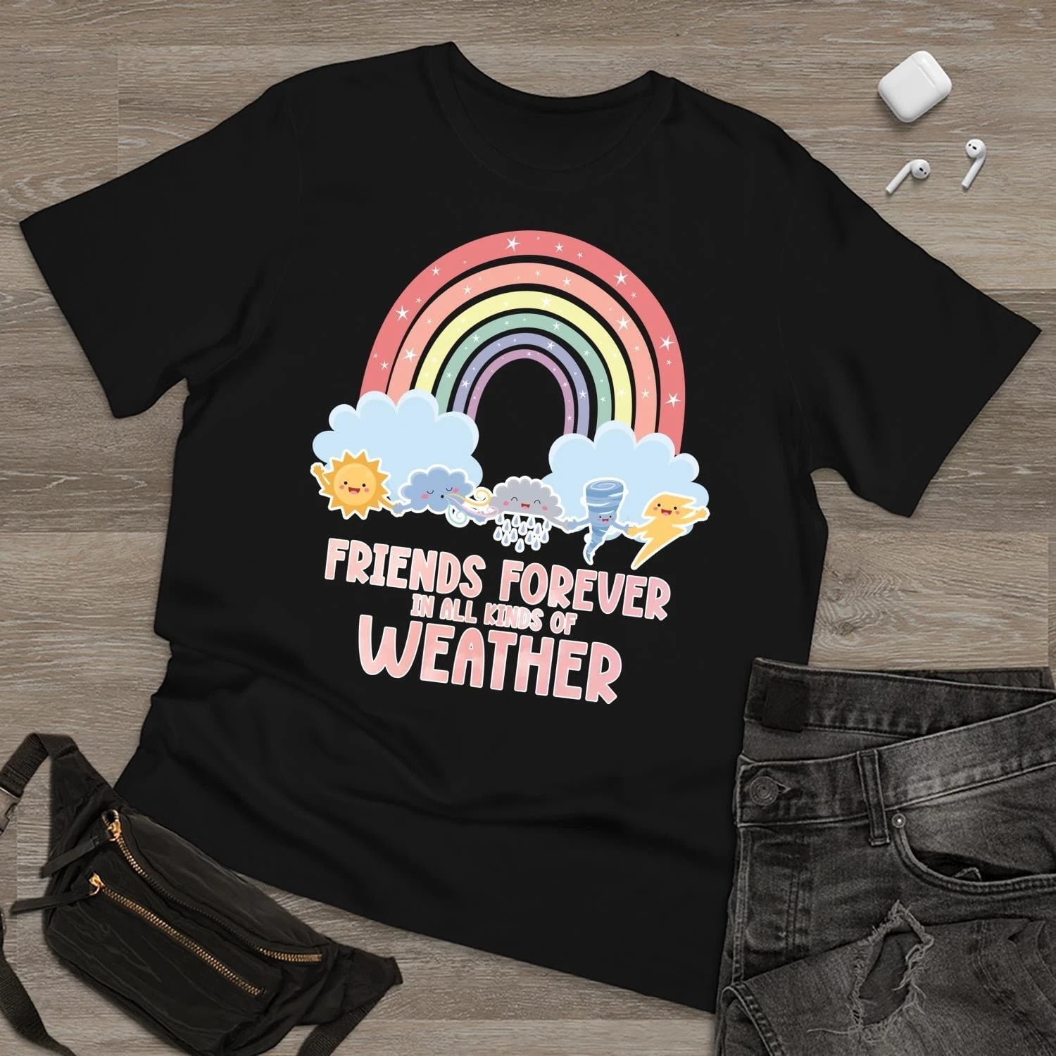 Friends Forever All Kinds Of Weather Friendship Day Vintage T Shirt Men ...