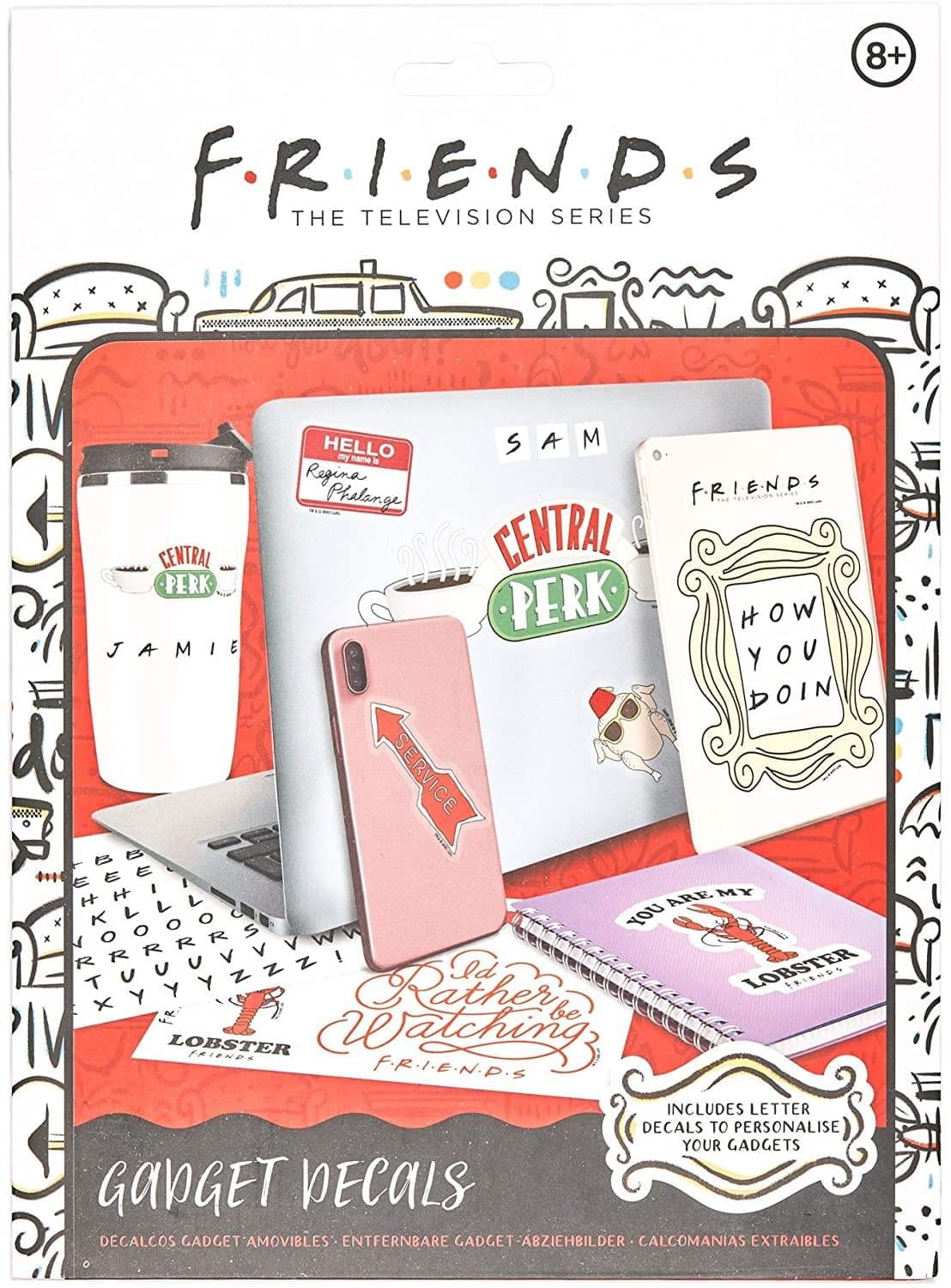 Friends Gadget Decal Stickers | 4 Sheets - Walmart.com