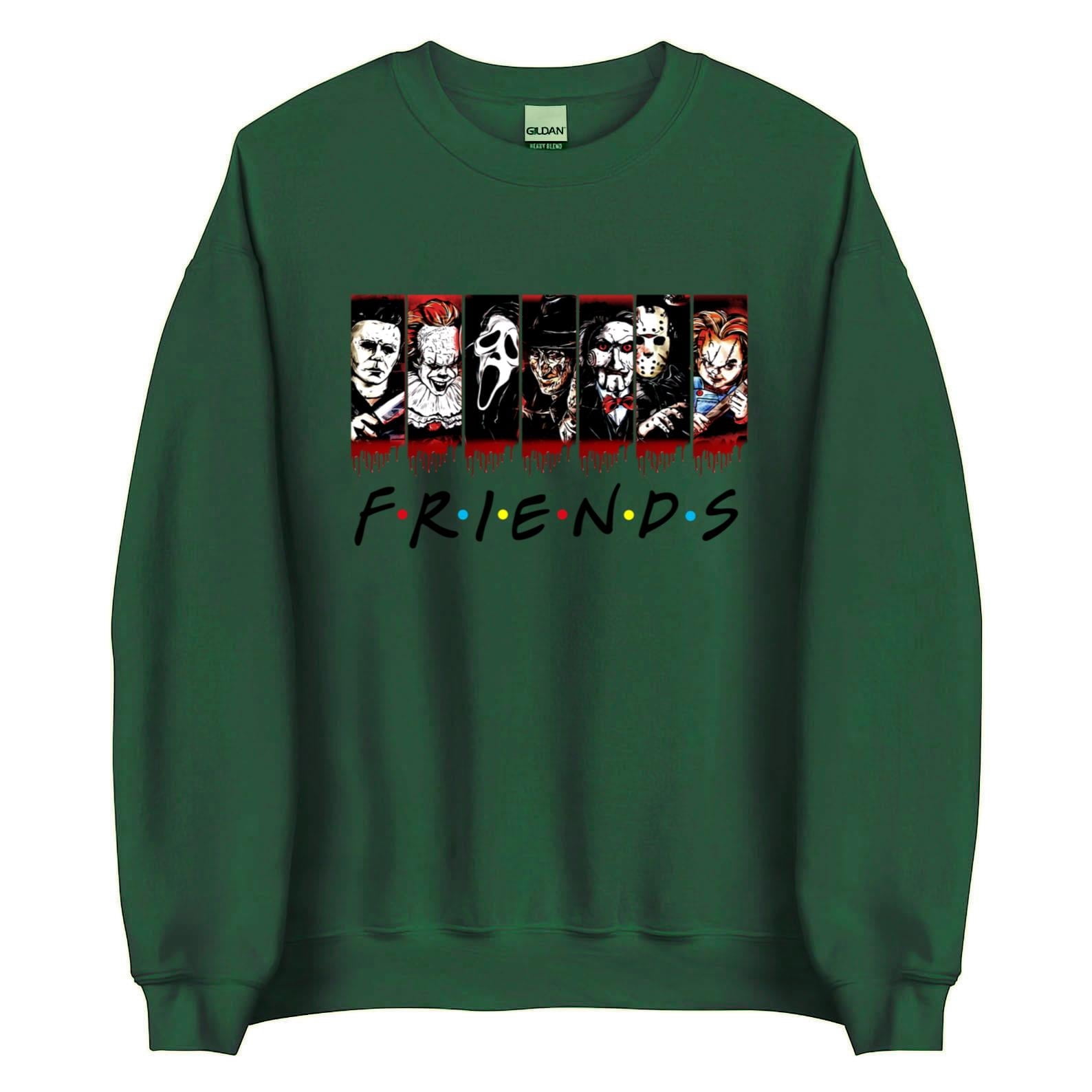 Friends Horror Movies Characters for Halloween Vintage Sweatshirt ...