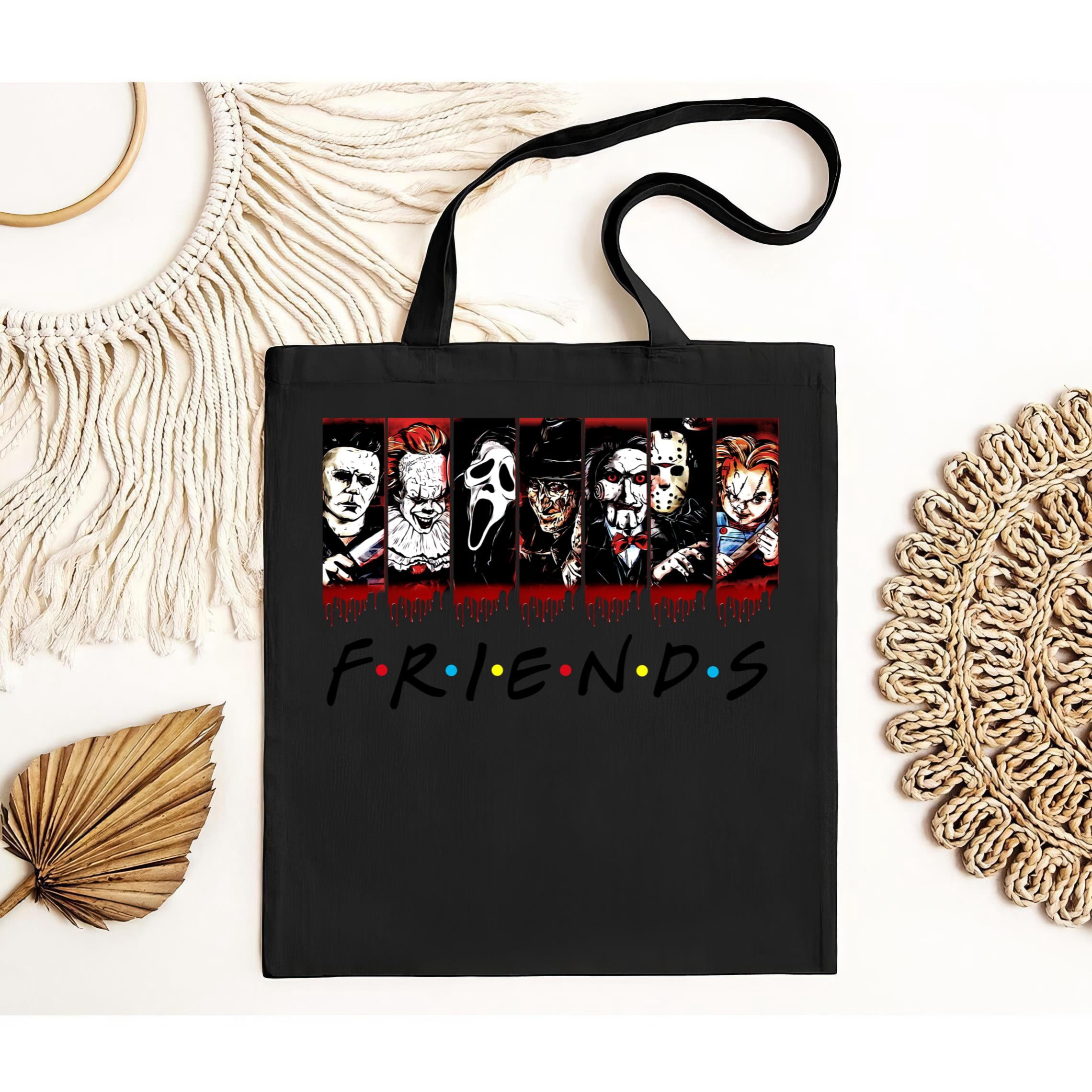 Friends Horror Movies Characters for Halloween Vintage Tote Bag, Horror ...