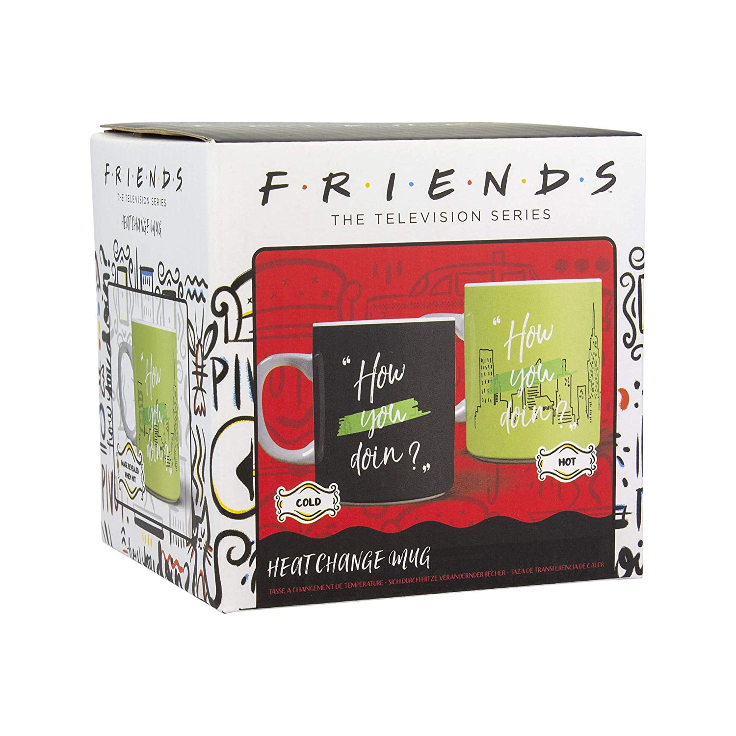 Friends Unique Cool Coffee Mug - How You Doin 10oz Heat Change Ceramic ...