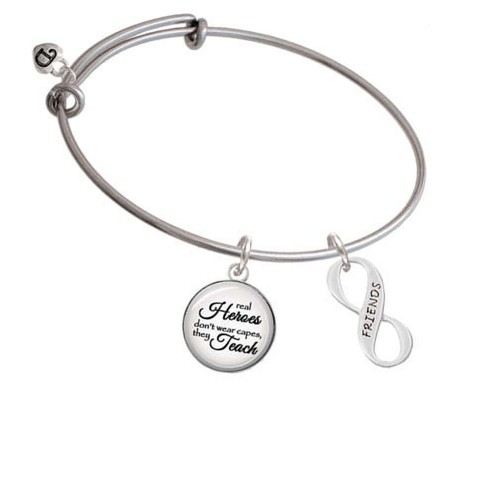 Friends Infinity Sign Real Heroes Teach Bangle Bracelet - Walmart.com