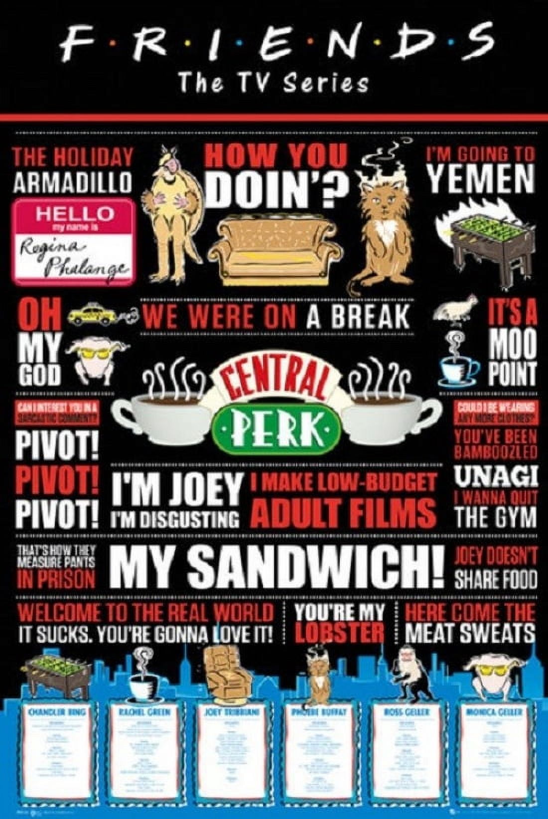 Friends Infographic Laminated Poster (24 x 36) - Walmart.com