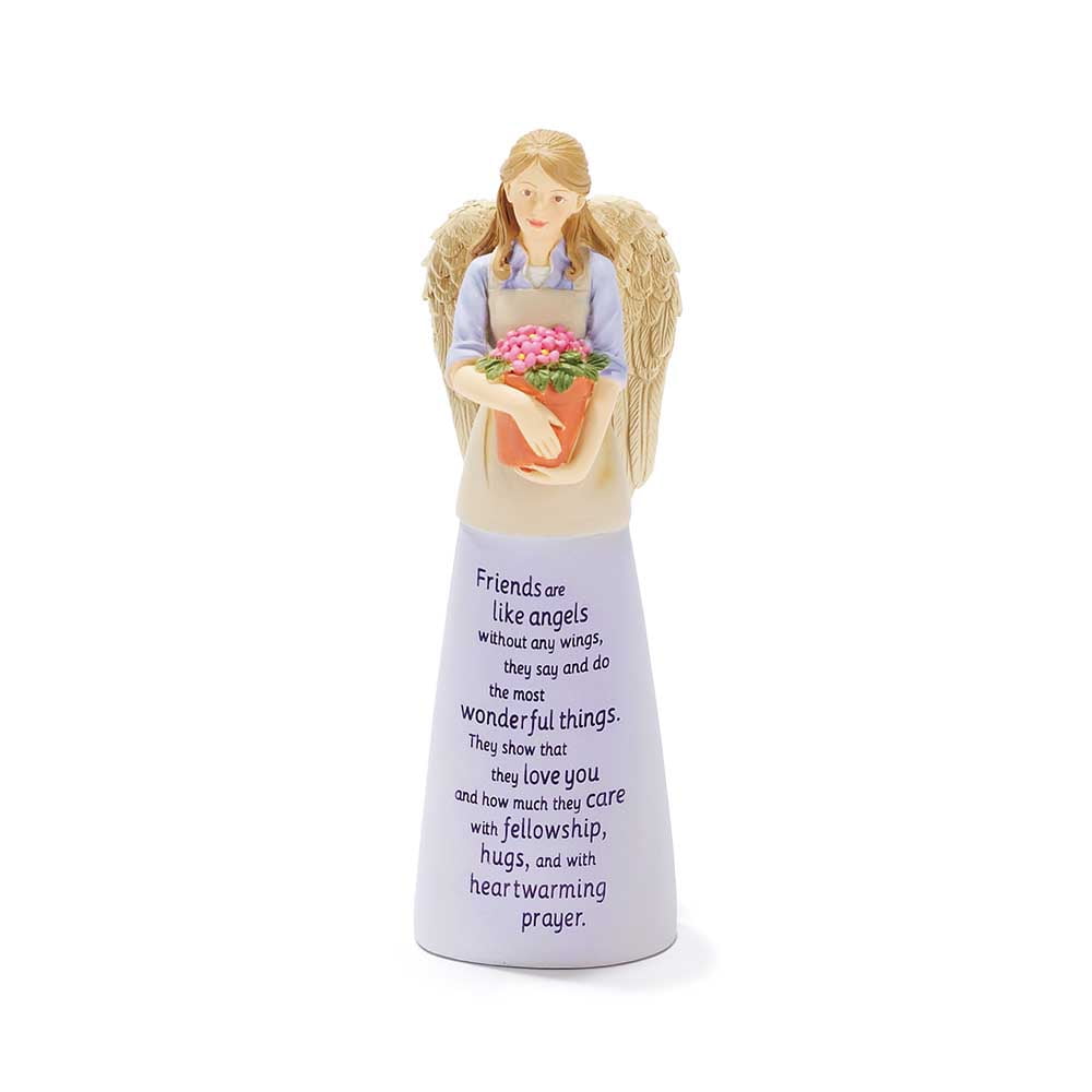 Friends Like Angels Without Wings Periwinkle Blue 6 Inch Resin Tabletop ...