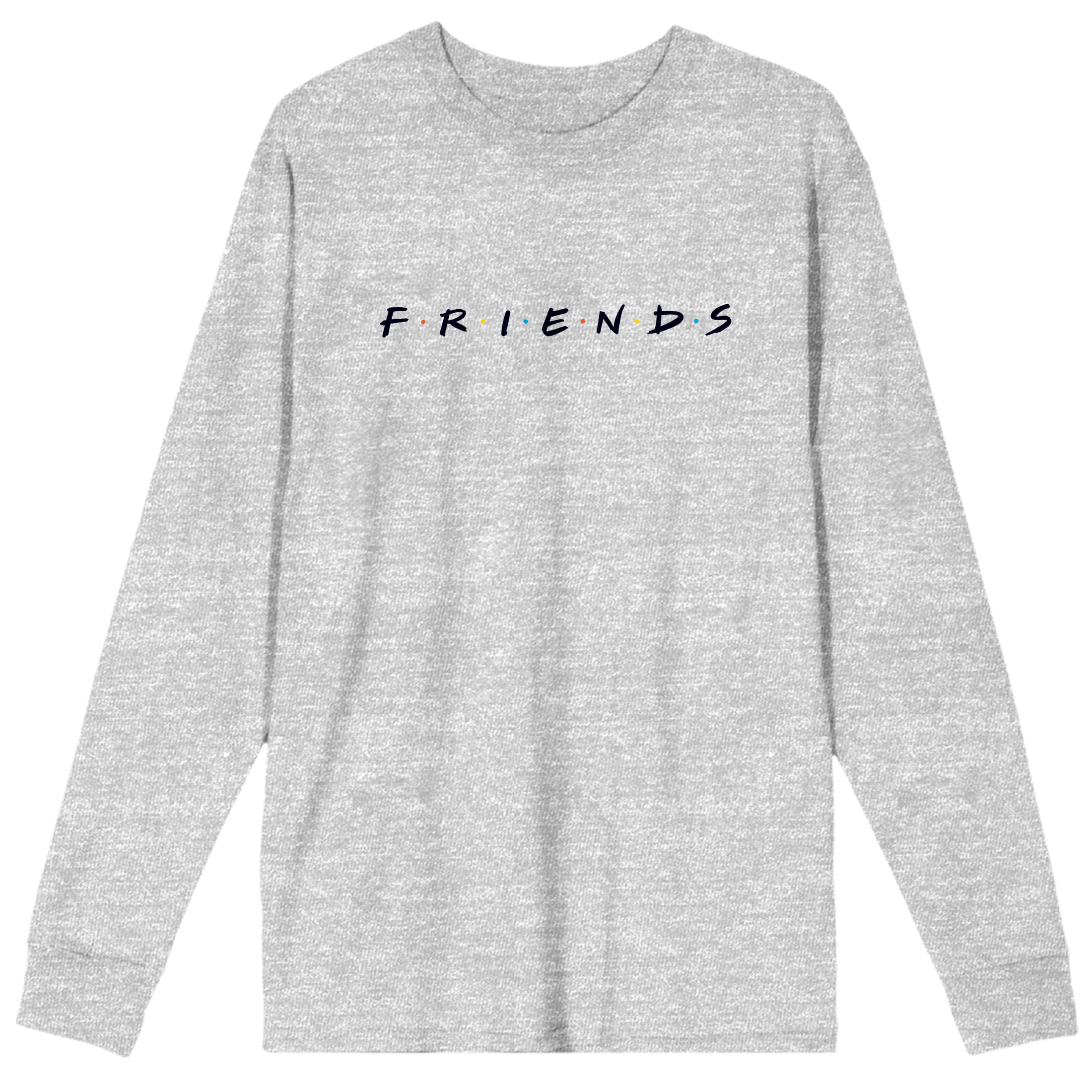 Friends Logo Men's Grey Long Sleeve Tee Shirt-M - Walmart.com