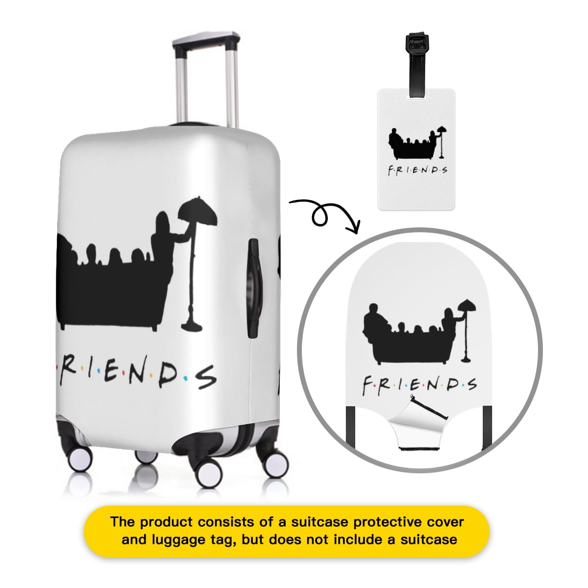 Friends Luggage cover accessory kit, luggage tag, comfort luggage ...