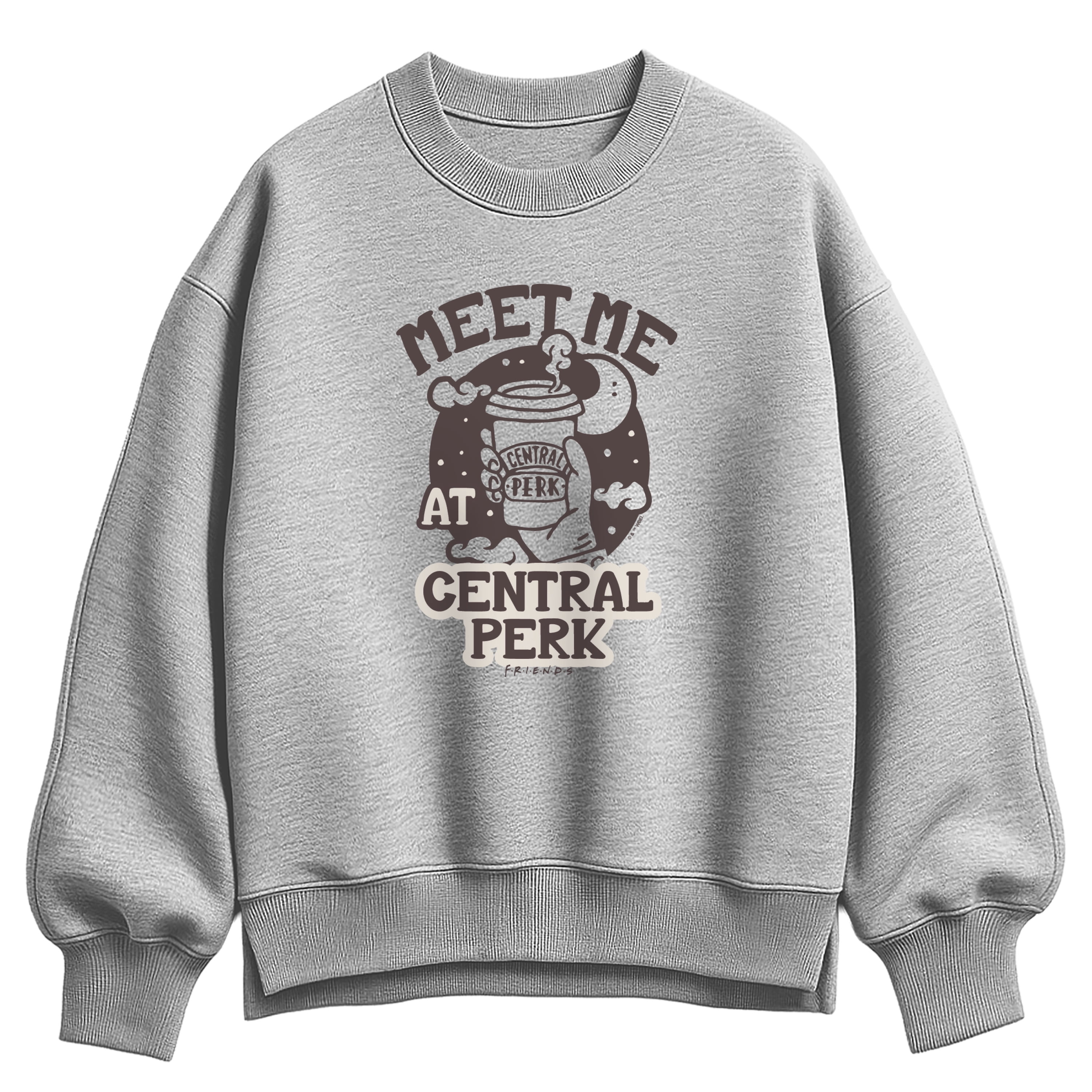 Friends - Meet At Central Perk - Ladies Oversized Fleece Crew ...