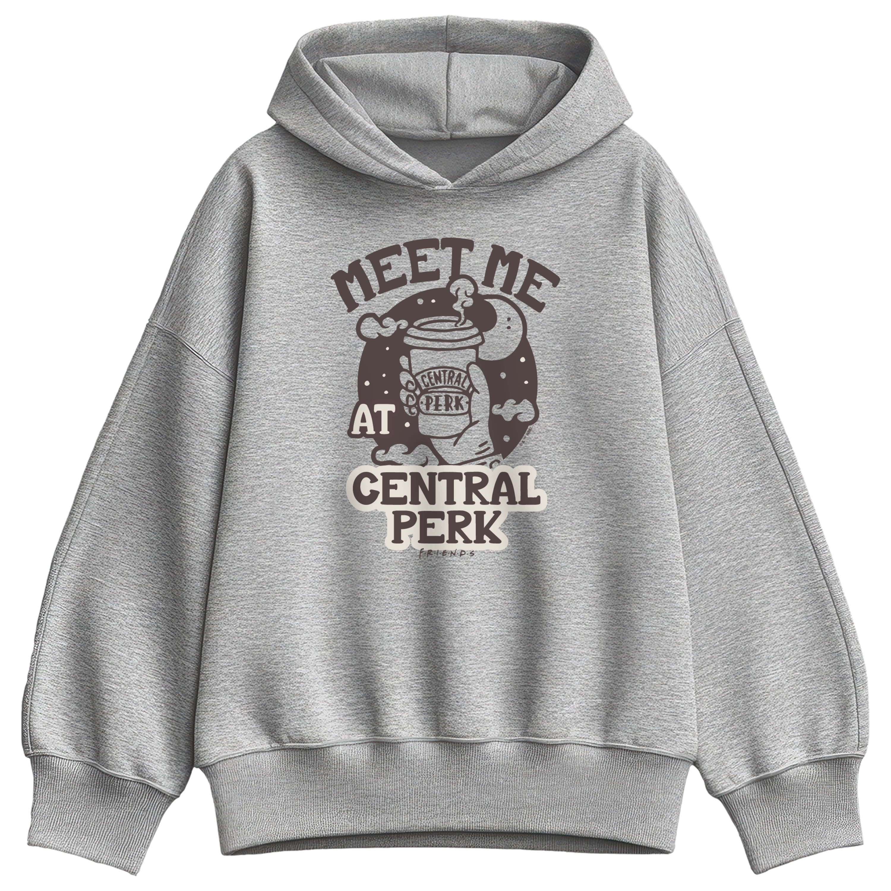 Friends - Meet At Central Perk - Ladies Oversized Fleece Hoodie ...