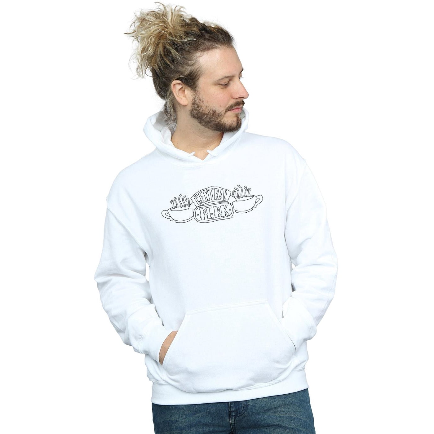 Friends Mens Central Perk Outline Hoodie - Walmart.com