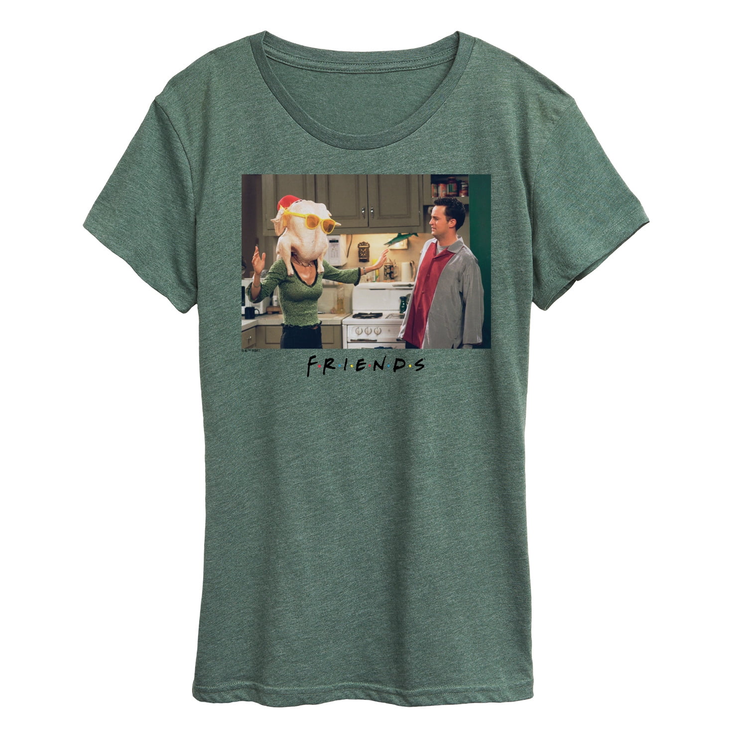 Friends - Monica Turkey Head - Women's Short Sleeve Graphic T-Shirt ...