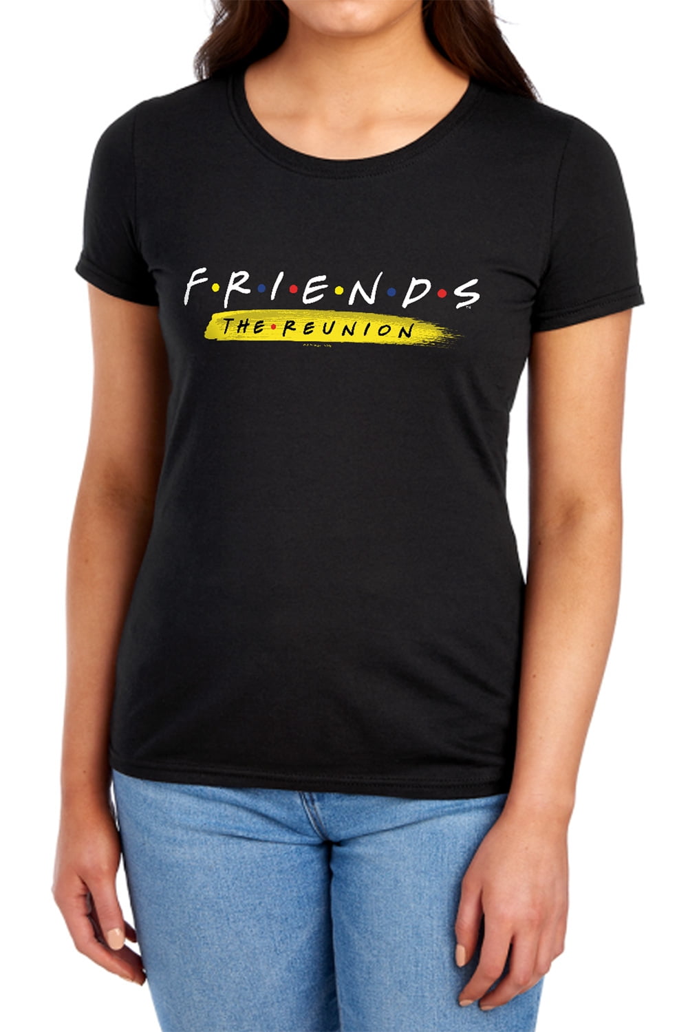 Friends Reunion Logo Black Women's T Shirt, Reunion Logo, Medium ...