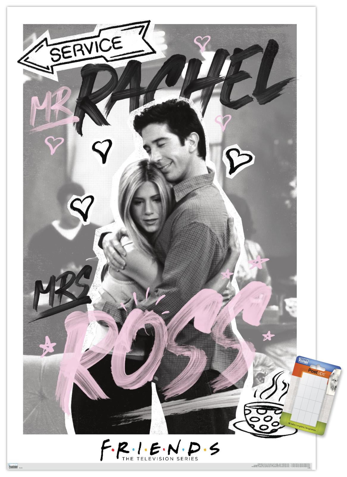 Friends - Ross and Rachel Wall Poster, 14.725" x 22.375" - Walmart.com
