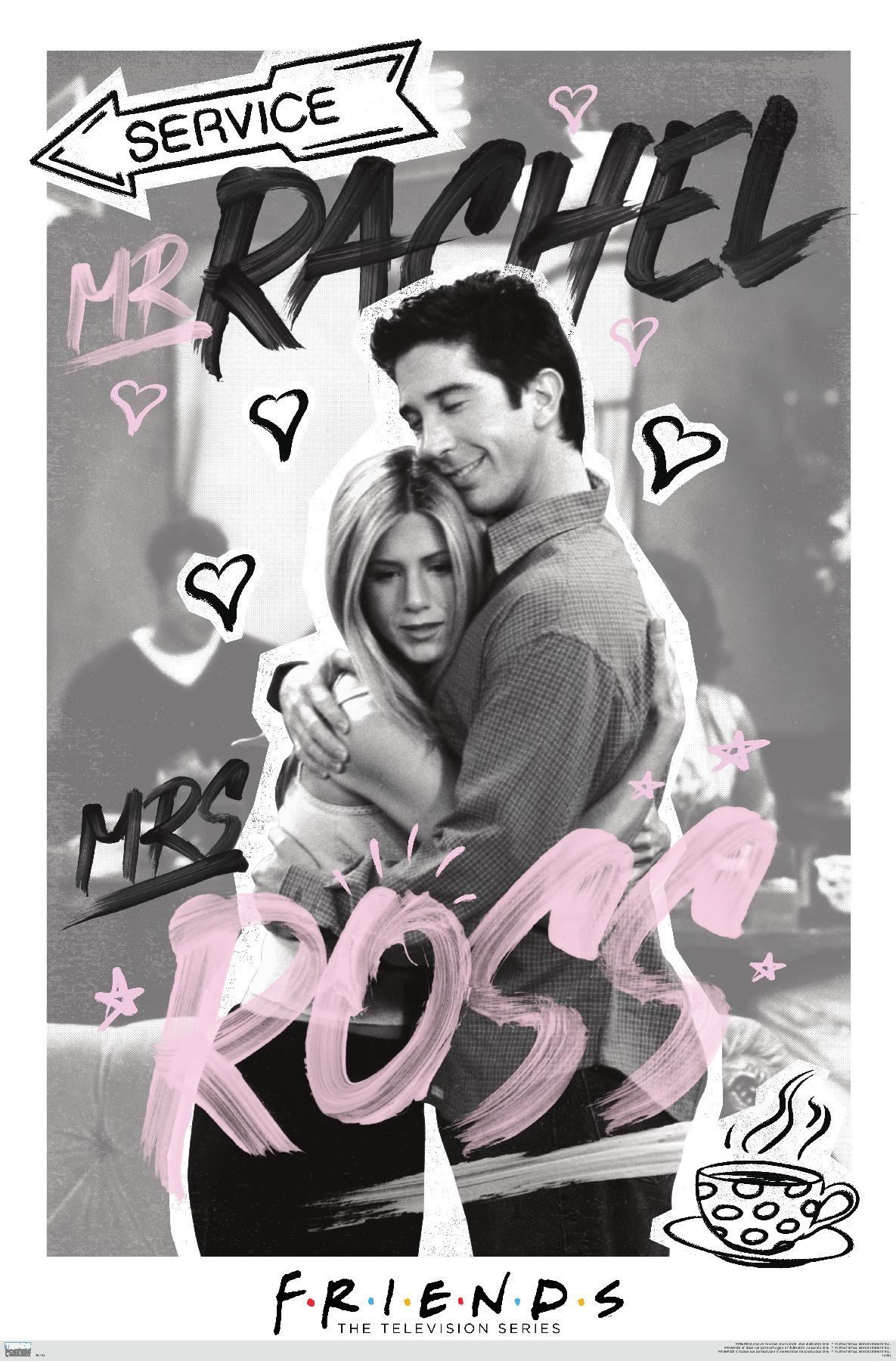 Friends - Ross and Rachel Wall Poster, 22.375" x 34" - Walmart.com