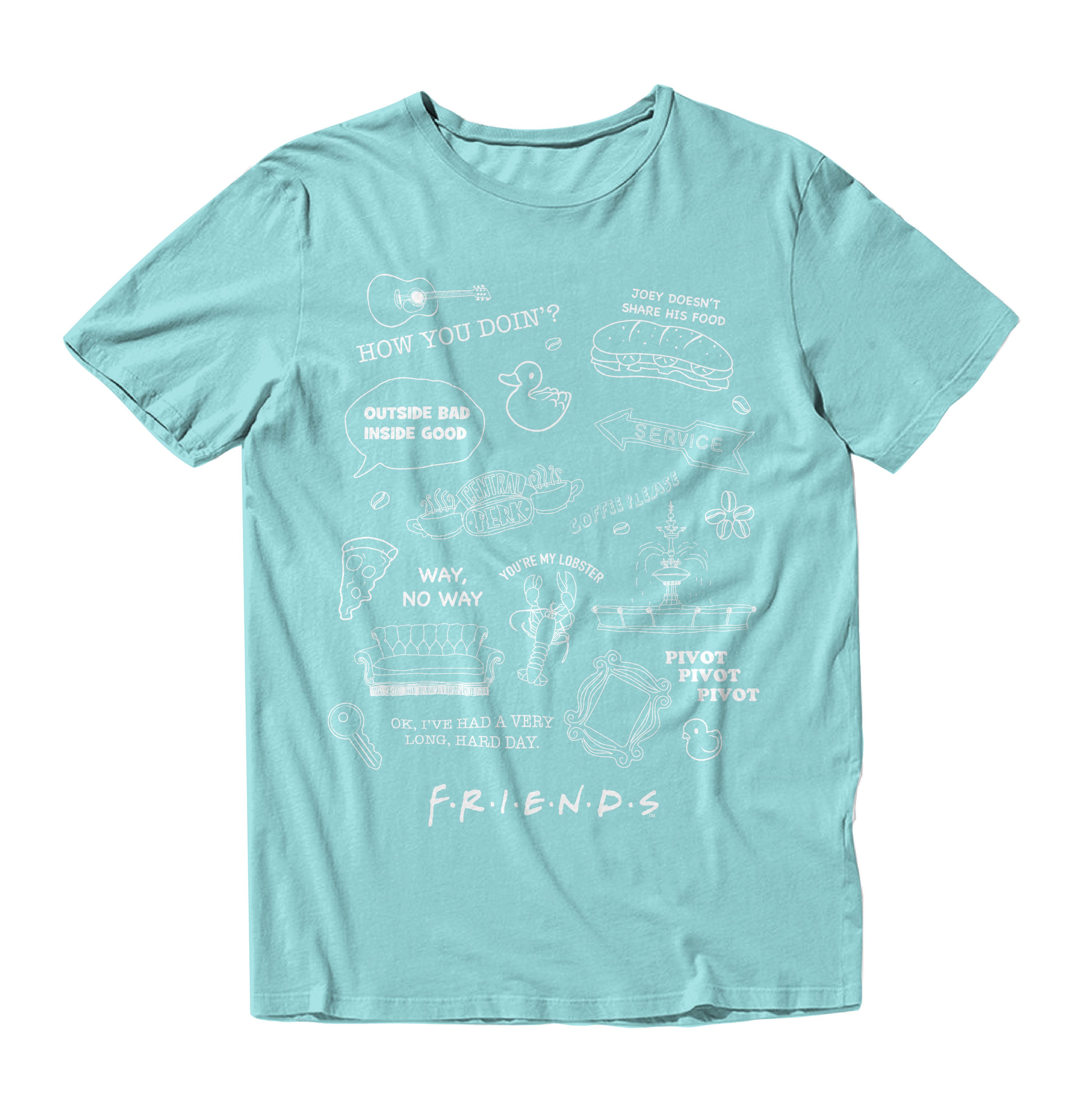 Friends Series Iconic Objects Mens and Womens Short Sleeve T-Shirt ...