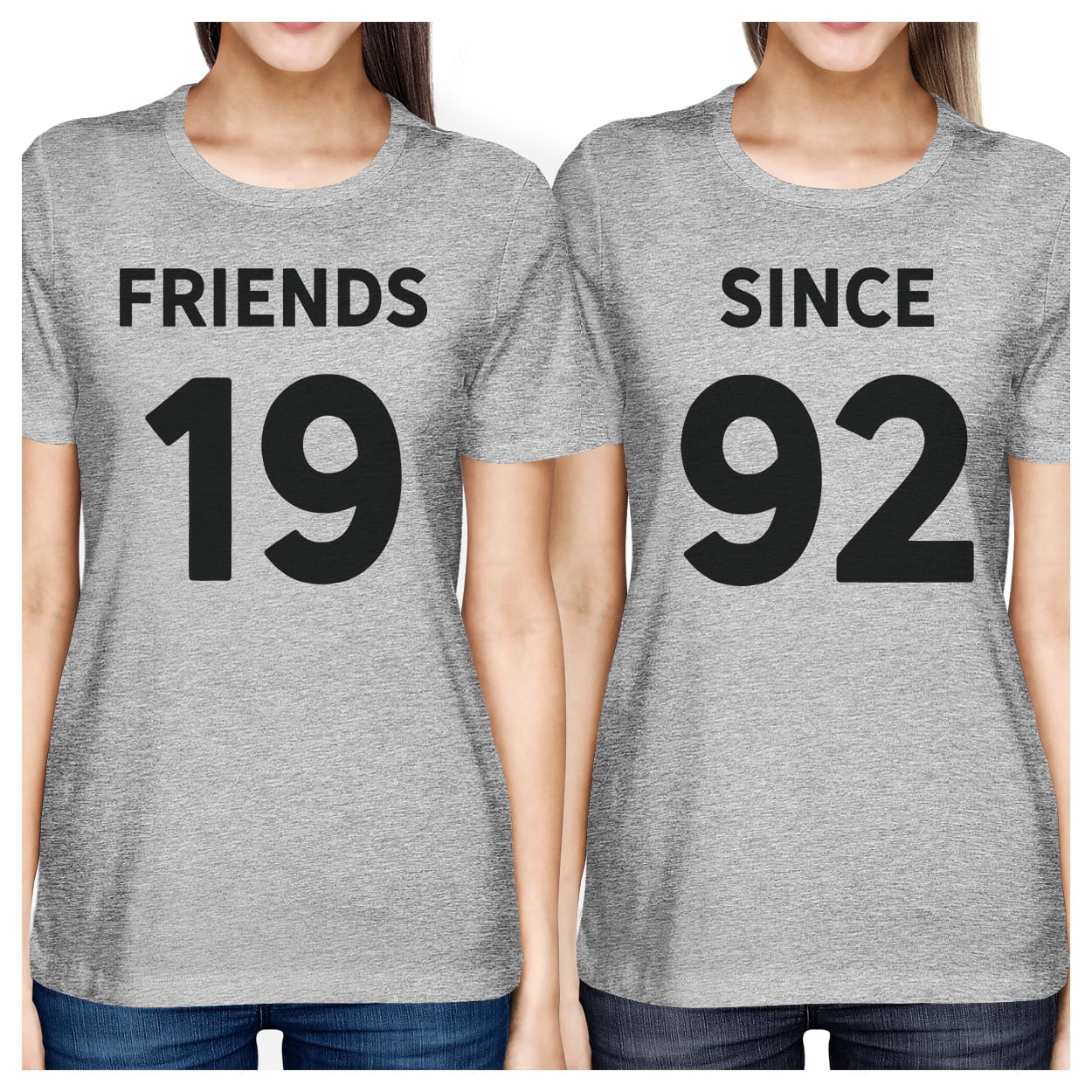 Friends Since Grey Best Friend Matching Shirts Custom Holiday Gifts ...