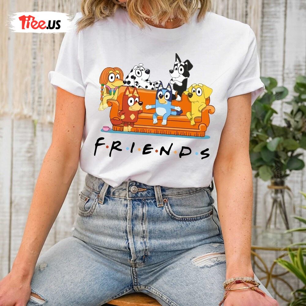 Friends T shirt Bluey Disney Cartoon Characters Tee - Walmart.com
