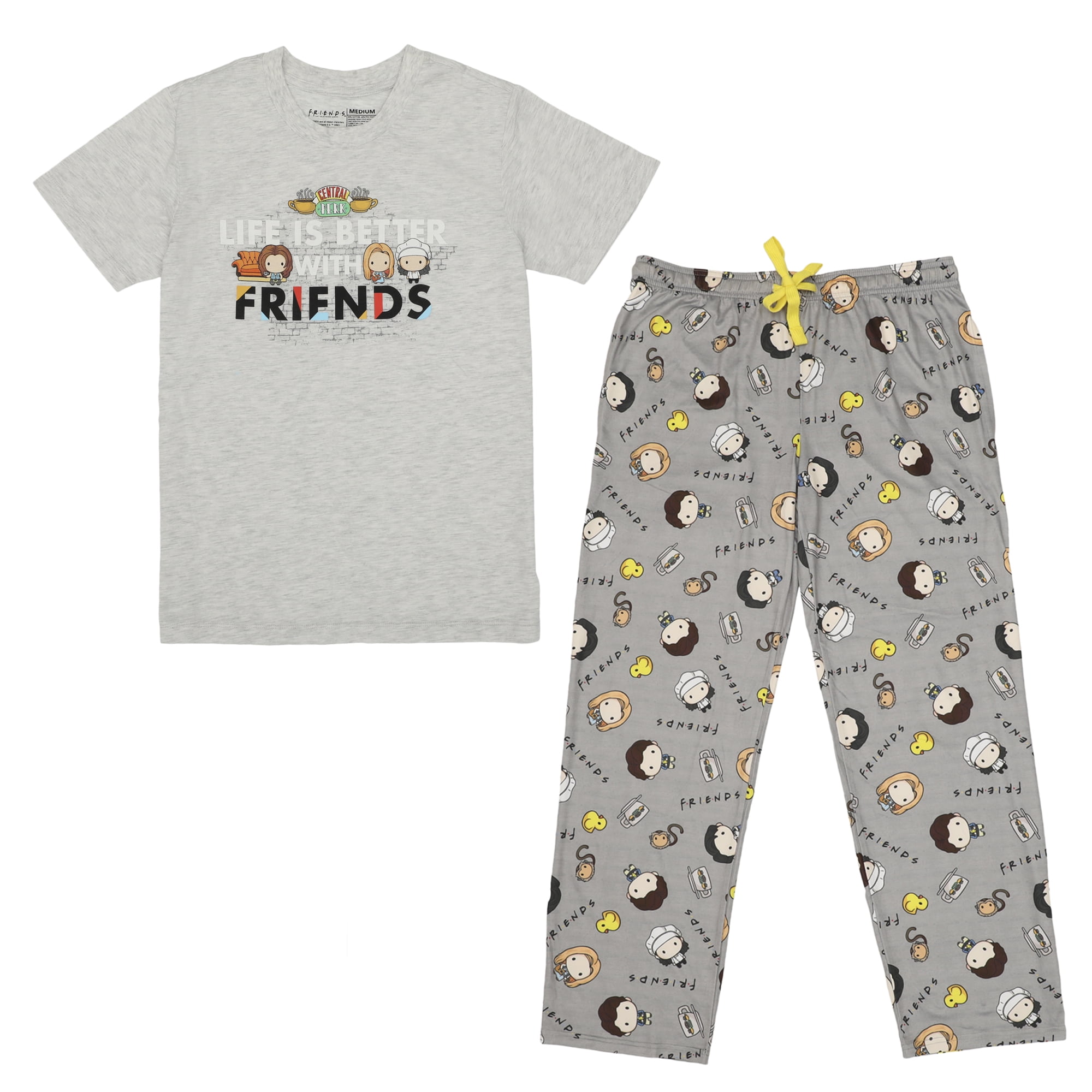 Friends TV Women's Pajama Sleep Set with Lounge Pants - Small - Walmart.com