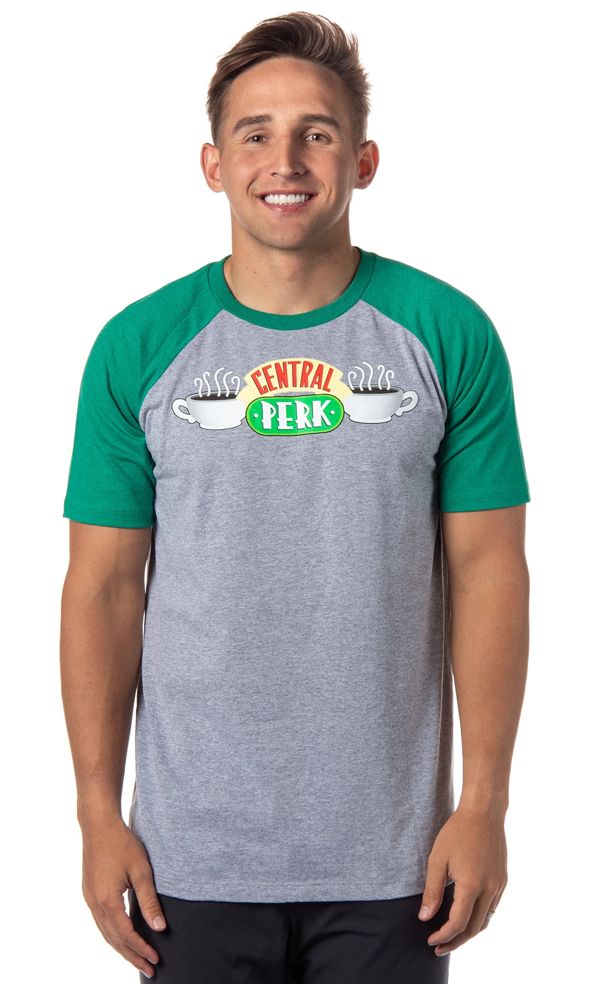 Friends TV Series Men's Central Perk Café Baseball-Style Logo T-Shirt ...