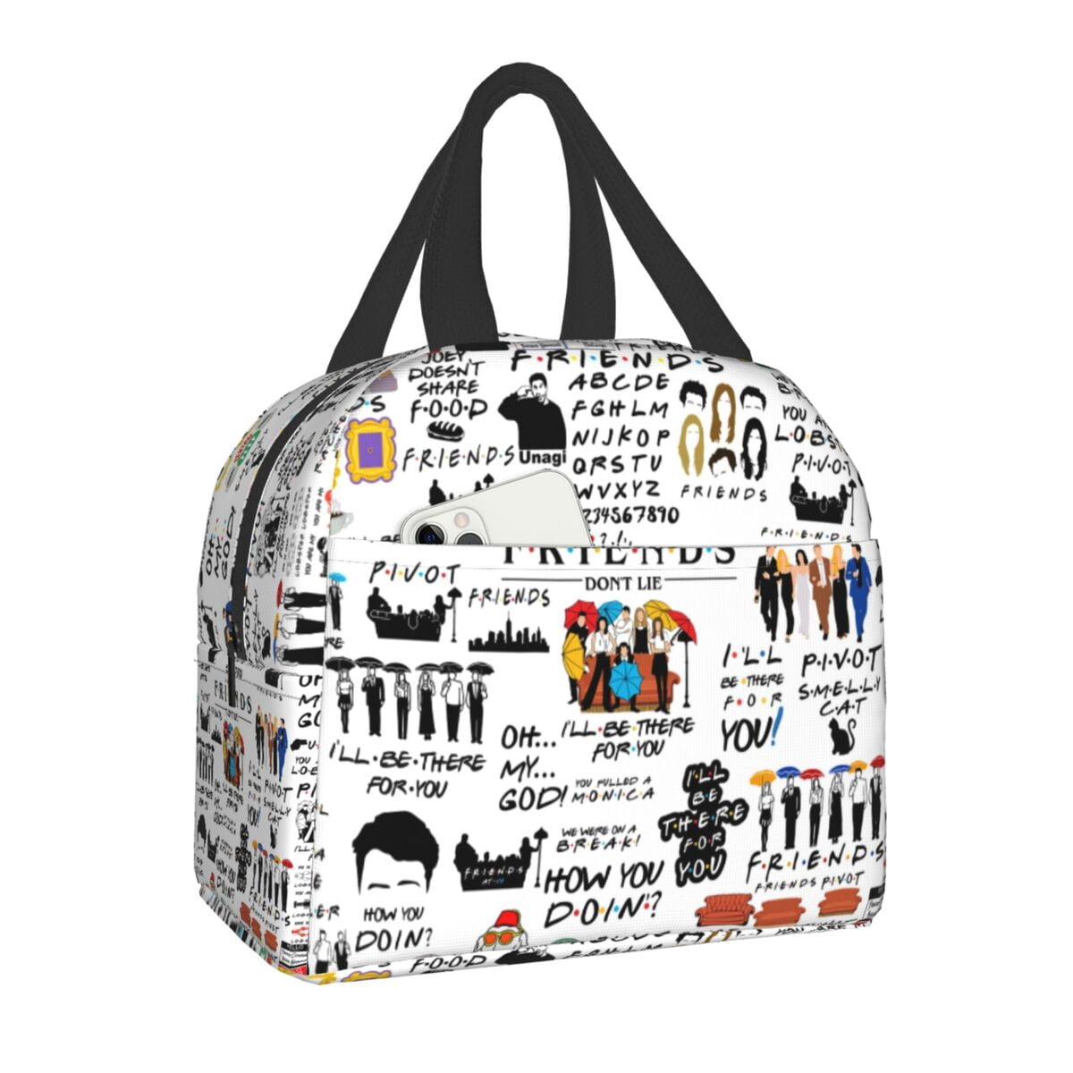 Friends TV Show Collage Insulated Lunch Bag for Women Resuable Cooler ...