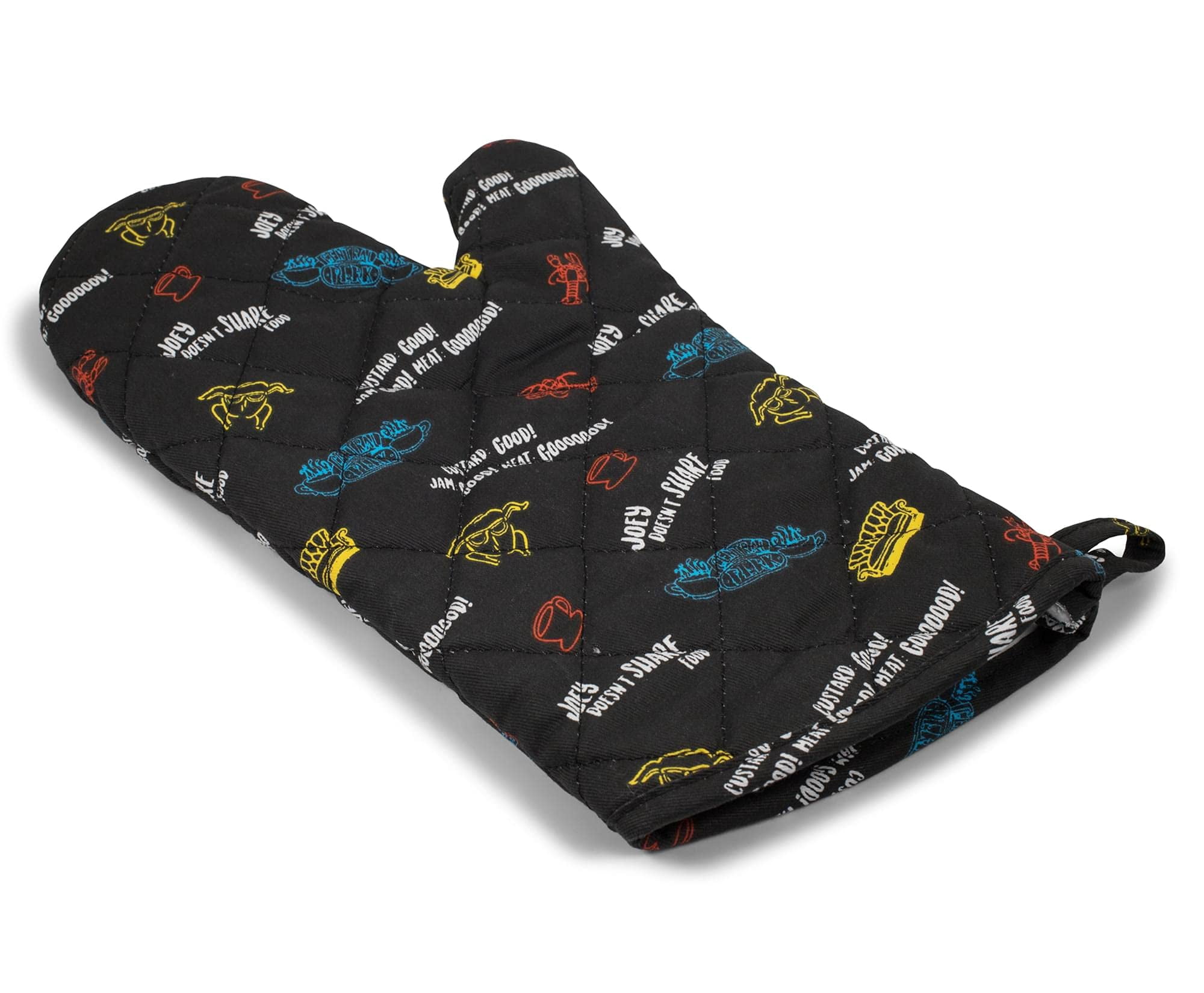 Friends TV Show Icons & Quotes Black Oven Mitt | Cute Home Kitchen ...