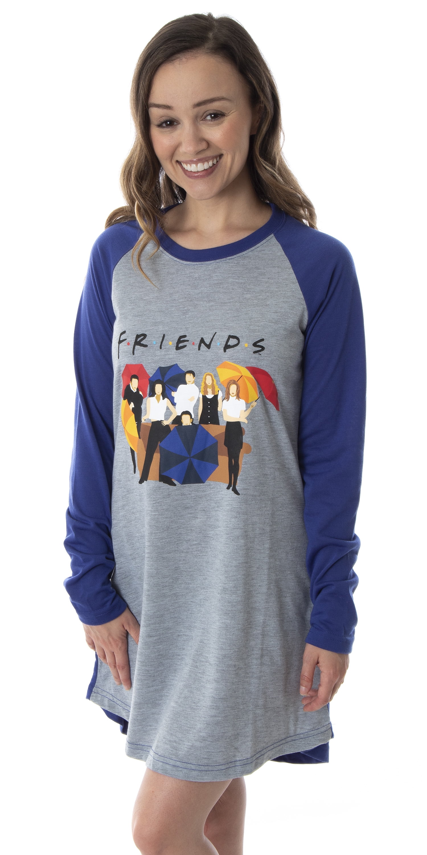 Friends TV Show Juniors' Minimalist Character Raglan Sleep Shirt ...