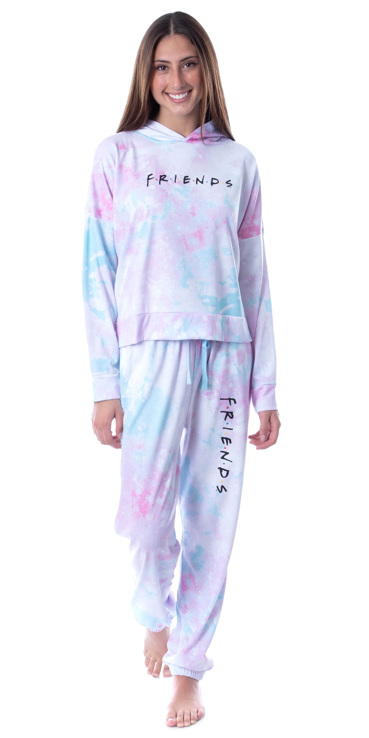 Friends TV Show Logo Tie Dye Womens' Pajama Loungewear Hooded Jogger ...