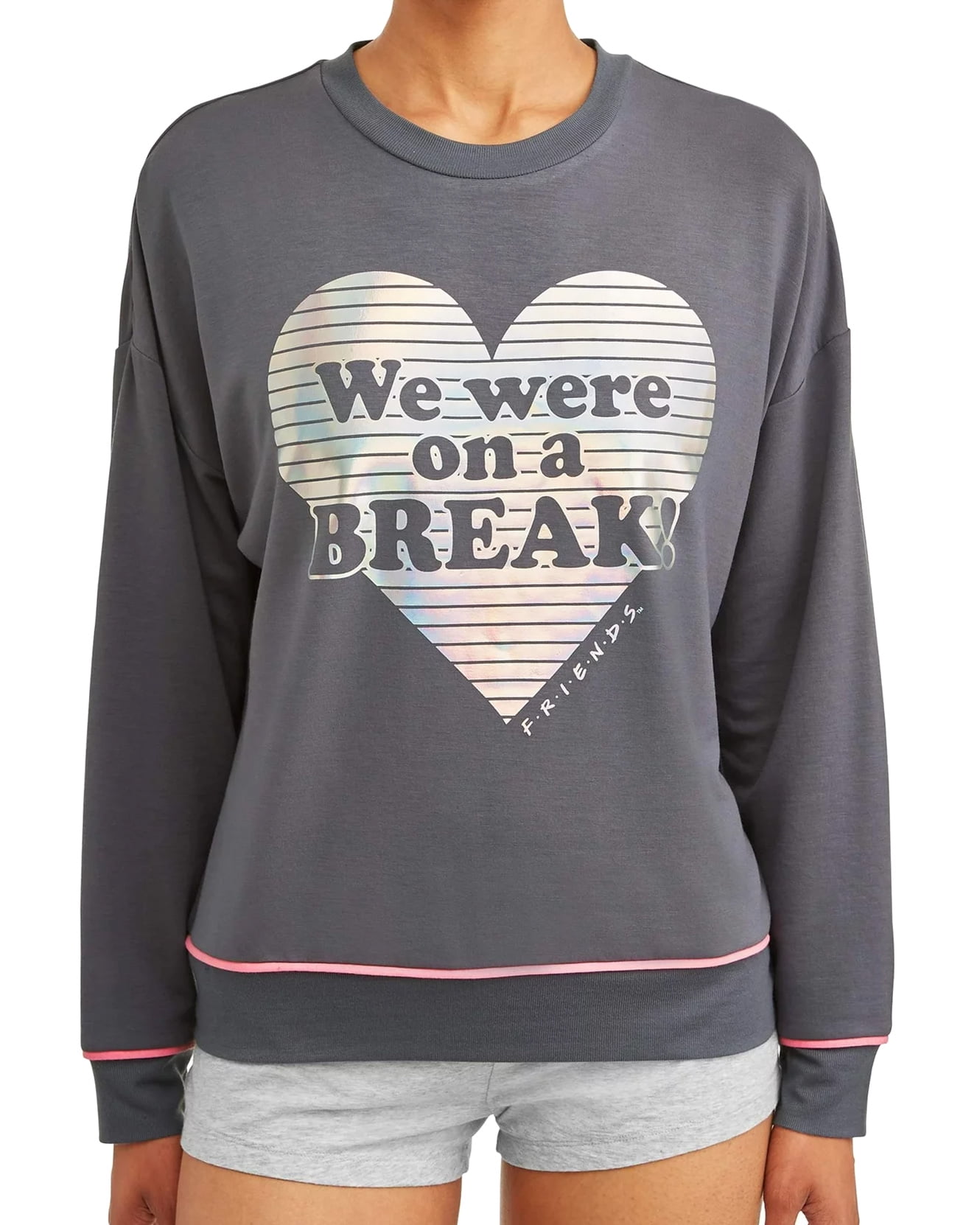 Friends TV Show Women's We Were on a Break Long Sleeve Pajama Pullover ...